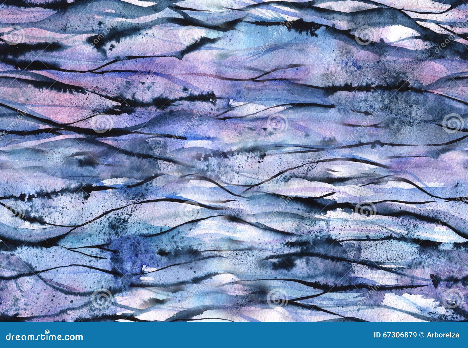 Watercolor Abstract Seamless Pattern Stock Image - Image of bright ...