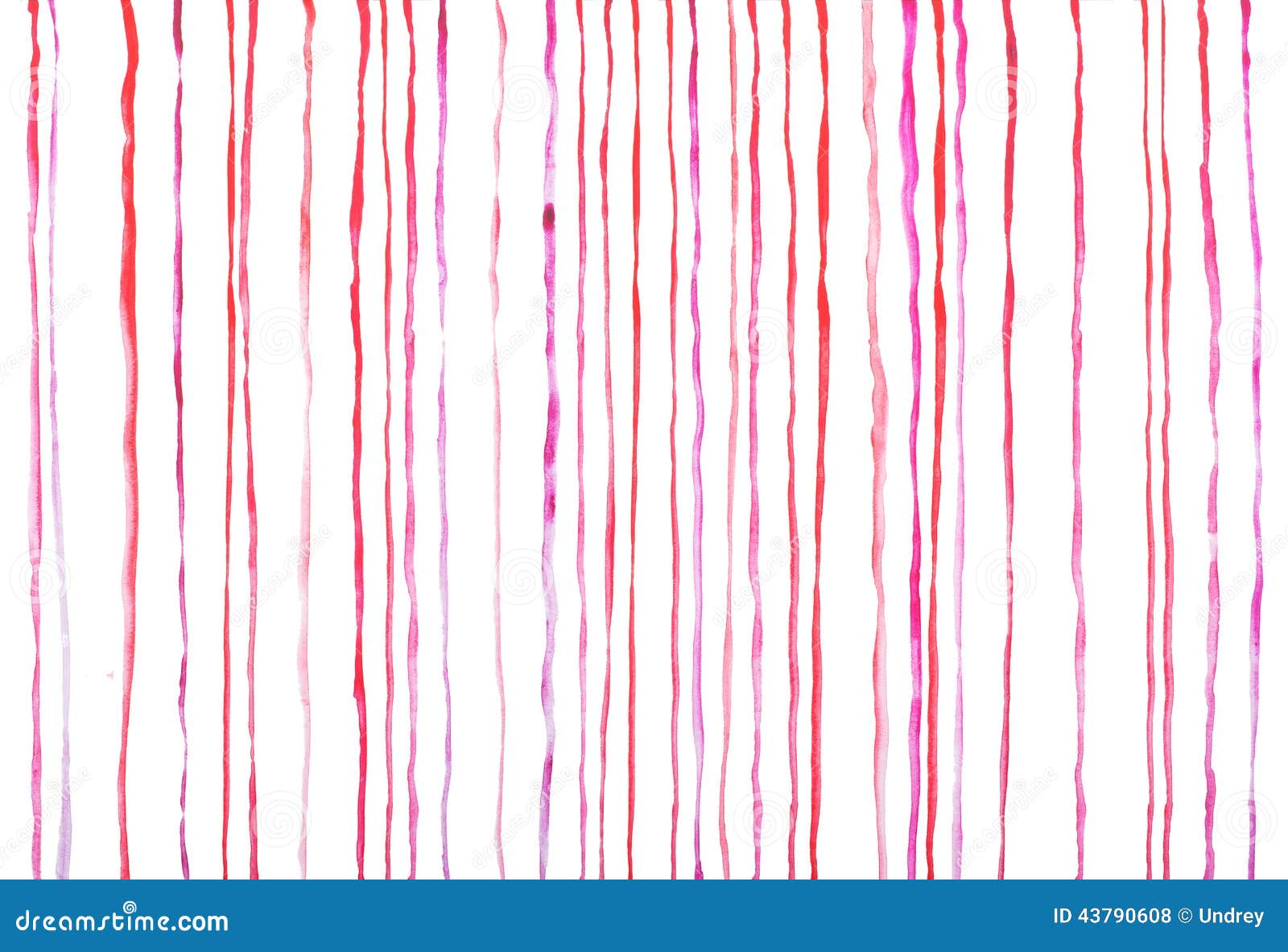 Watercolor Aquarelle Hand Drawn Red Lines Stripes Stock Photo - Image ...