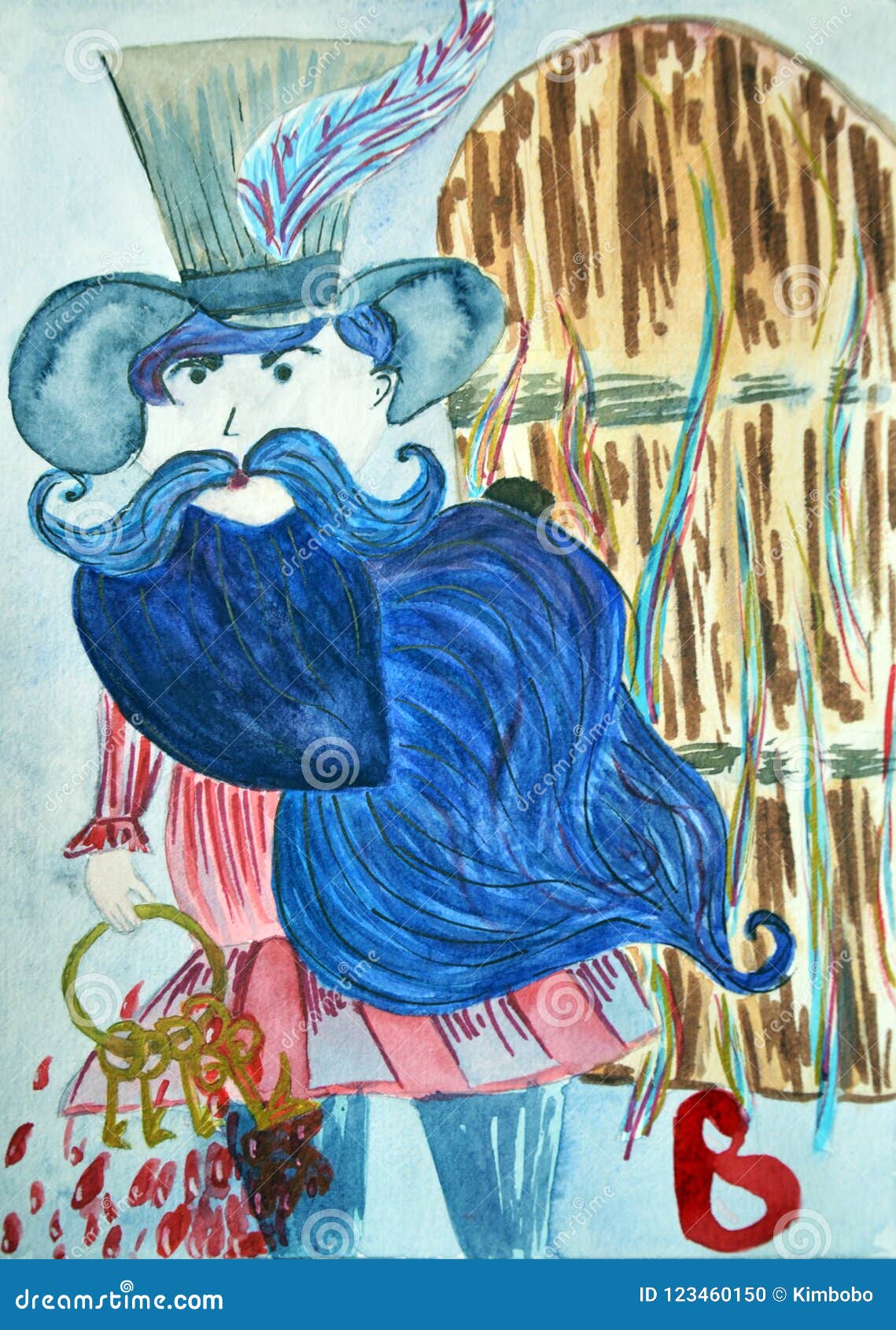 Watercolor Ariginal Work of Magic Hand Drawn Character Design of ...