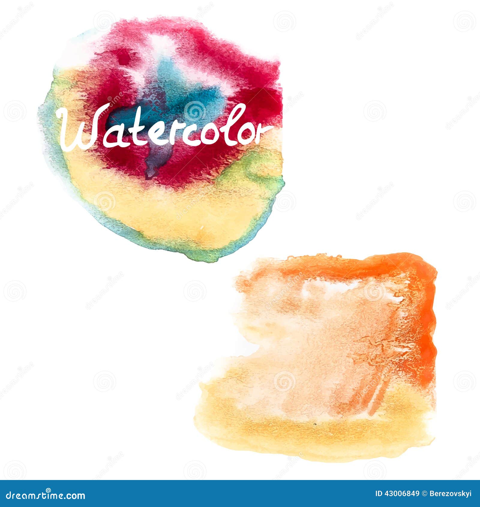 Watercolor Art Hand Paint on White. EPS 10 Stock Vector - Illustration ...