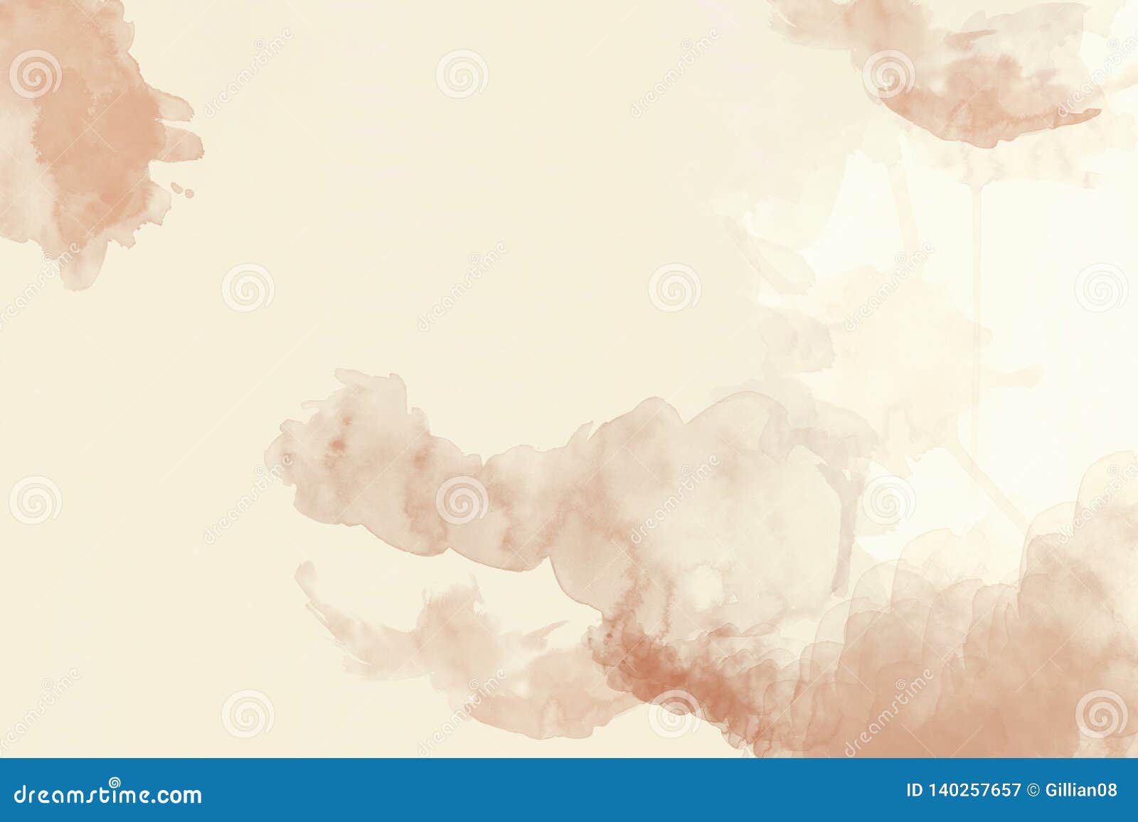 Watercolor Background in Tea or Coffee Colour Stock Illustration ...