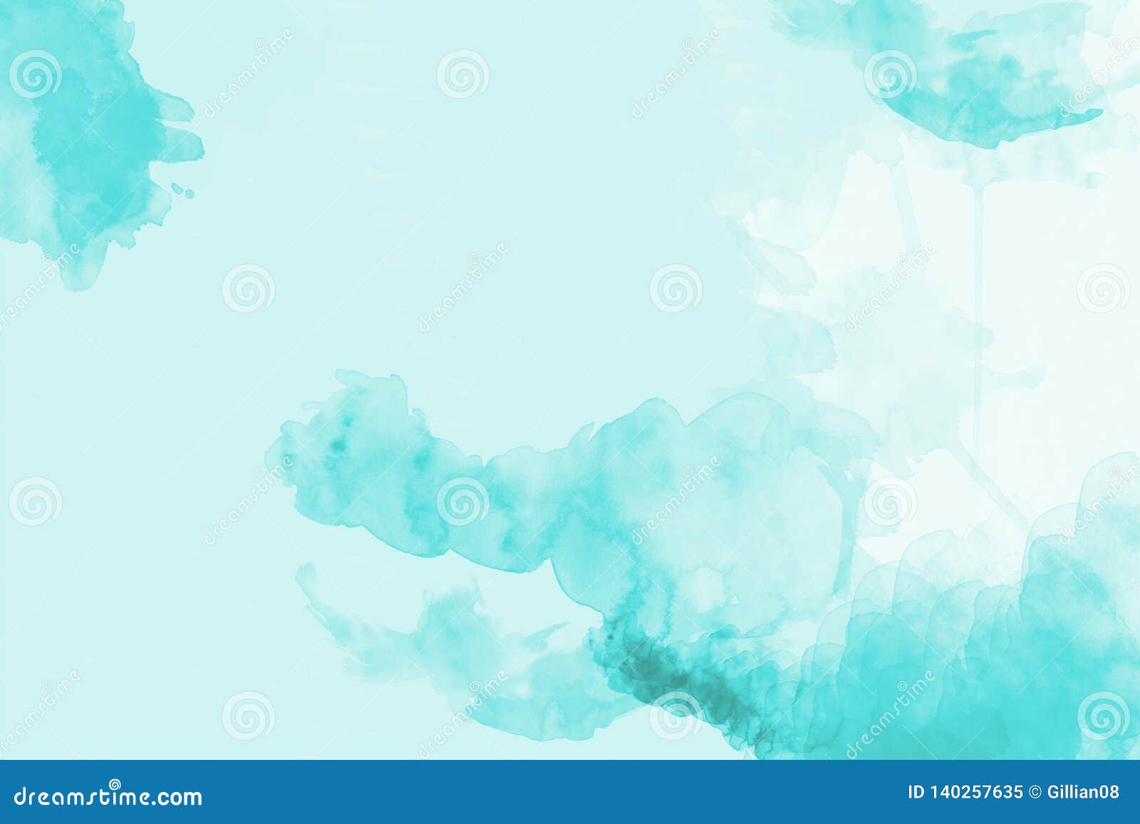 Watercolor Background in Aqua Blue Stock Illustration - Illustration of ...