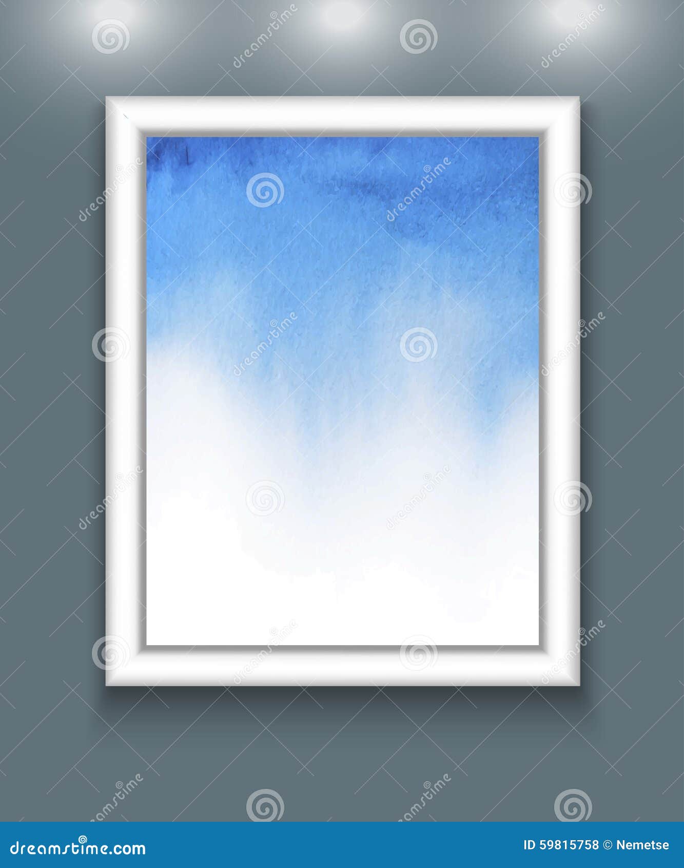 Watercolor Background in Frame Stock Vector - Illustration of element ...
