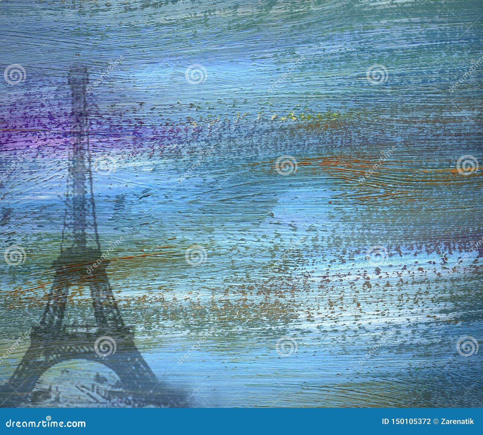 Watercolor Background with Paris Stock Photo - Image of model, beauty ...