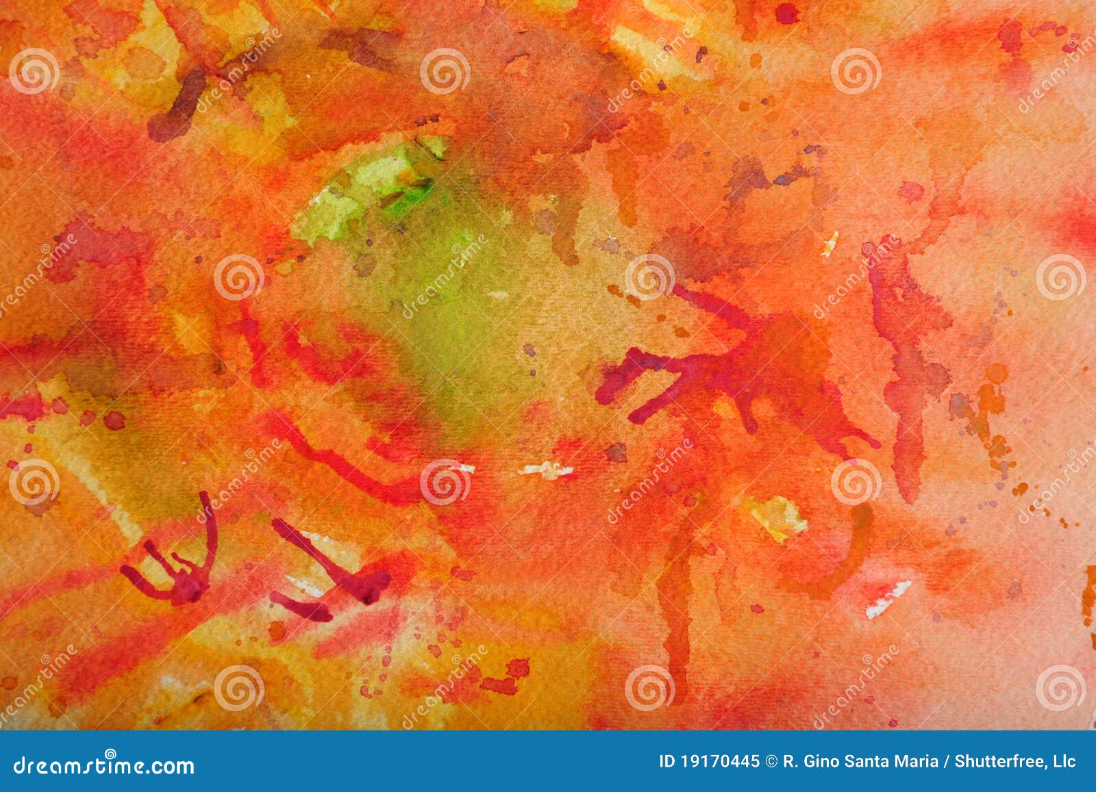 Watercolor Background in Reds and Orange Stock Image - Image of bright ...