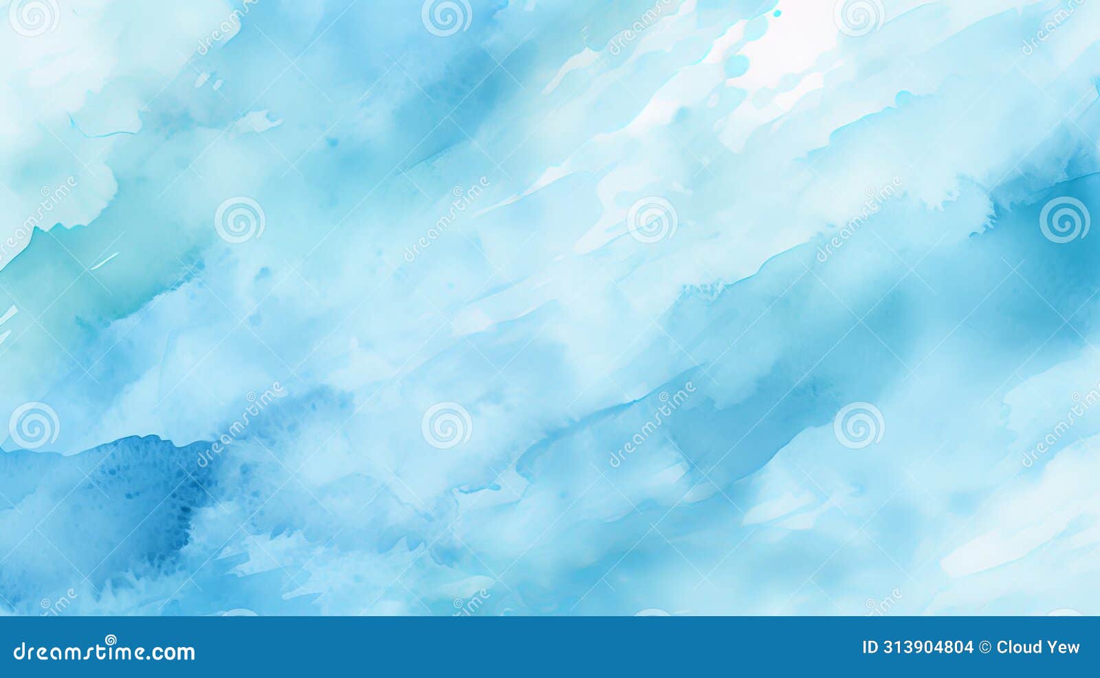Watercolor Background in Shades of Cerulean Blue Stock Illustration ...