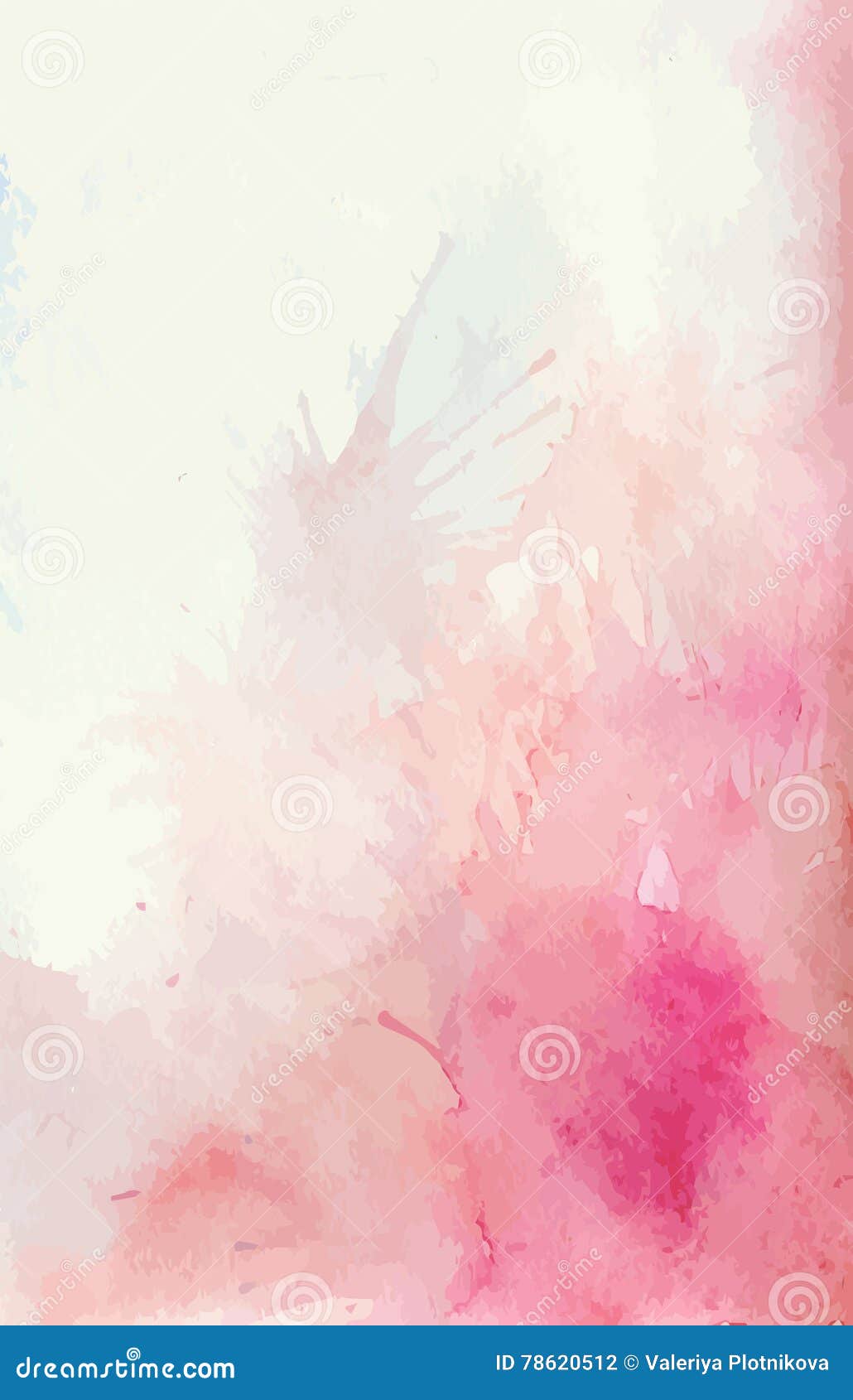 Watercolor Background with Splashes of Pink and Tender Spots. Stock ...