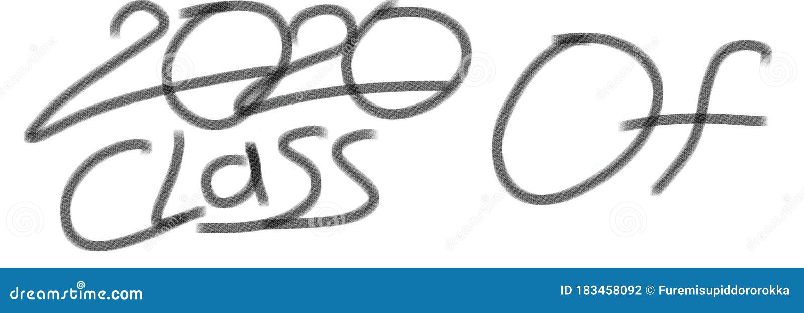 Class of 2020 Hand Drawn Brush Lettering Graduation Logo Template for ...