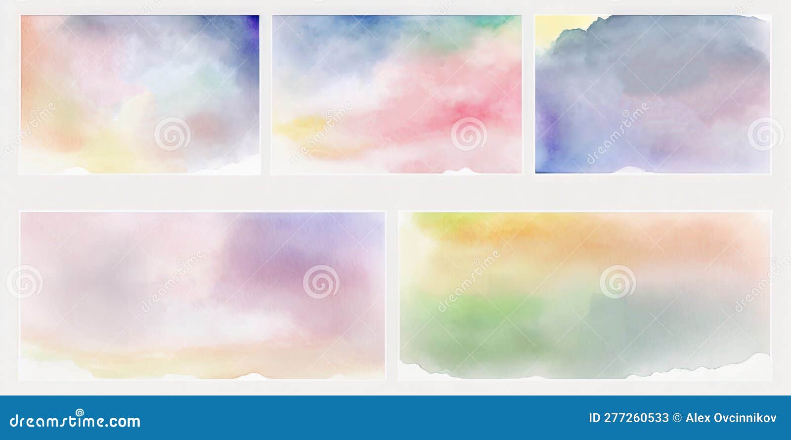 Watercolor Background with White Text Boxes for Web Design. Stock ...