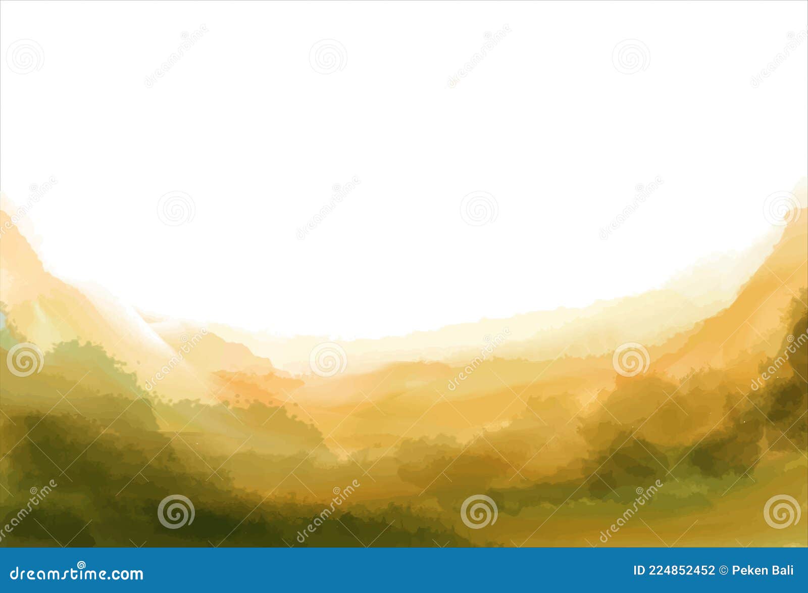 Watercolor Background, Wide Green Forest Stock Vector - Illustration of ...