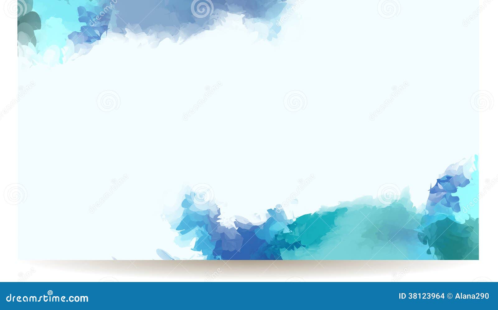 Watercolor banner stock vector. Illustration of horizontal - 38123964