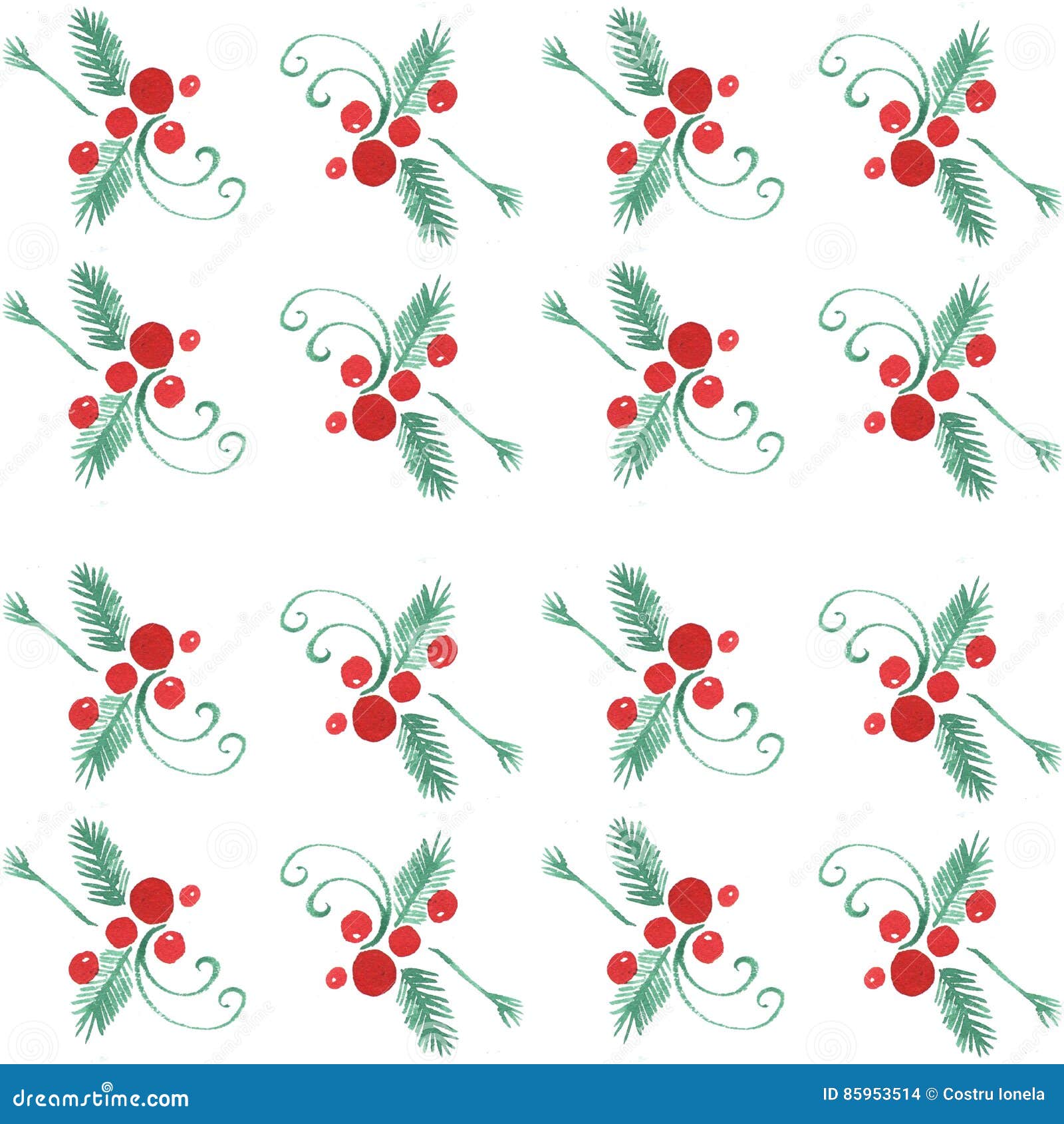 Watercolor berries pattern stock illustration. Illustration of painting ...