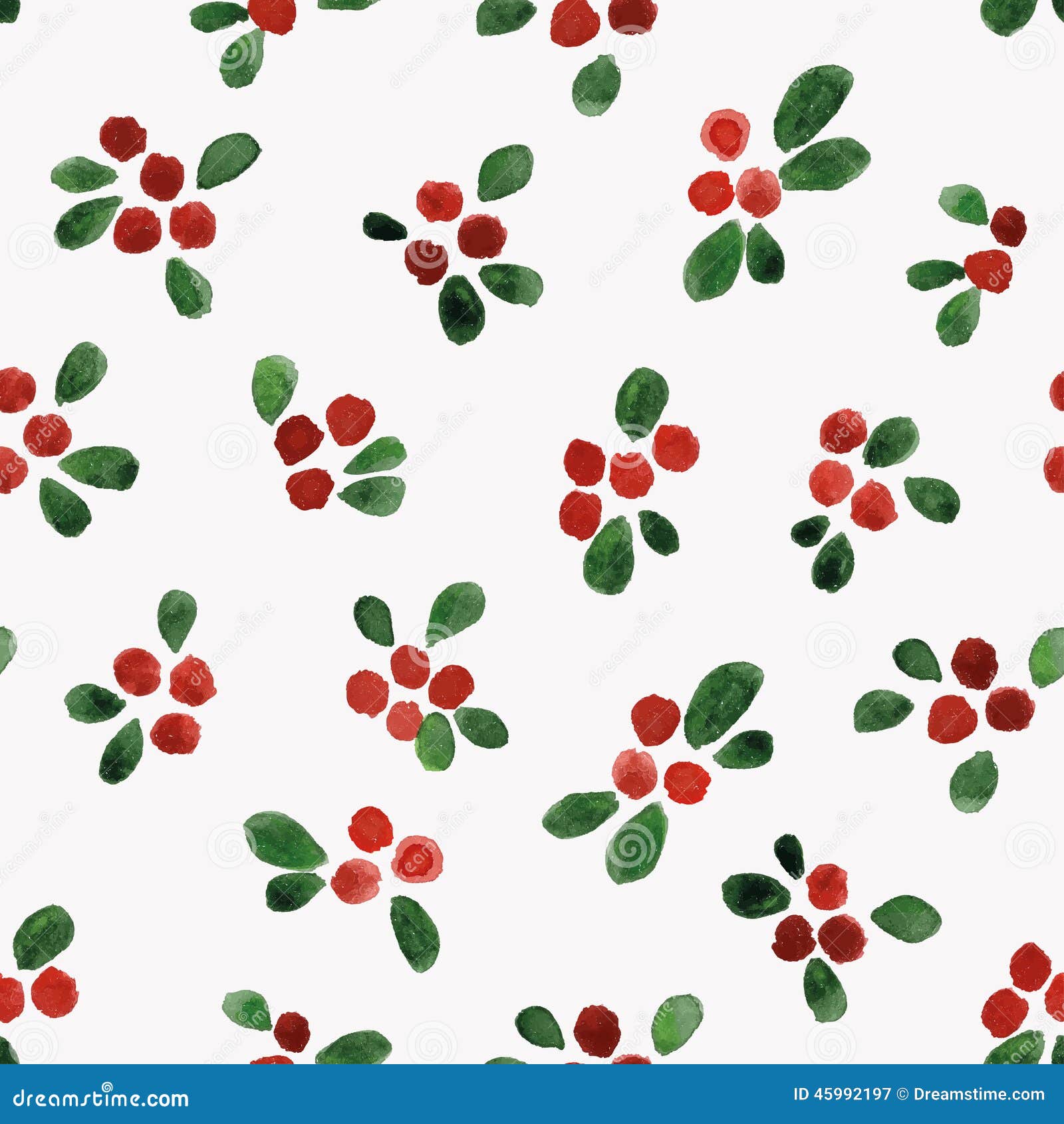Watercolor Berries - Seamless Pattern Stock Illustration - Illustration ...