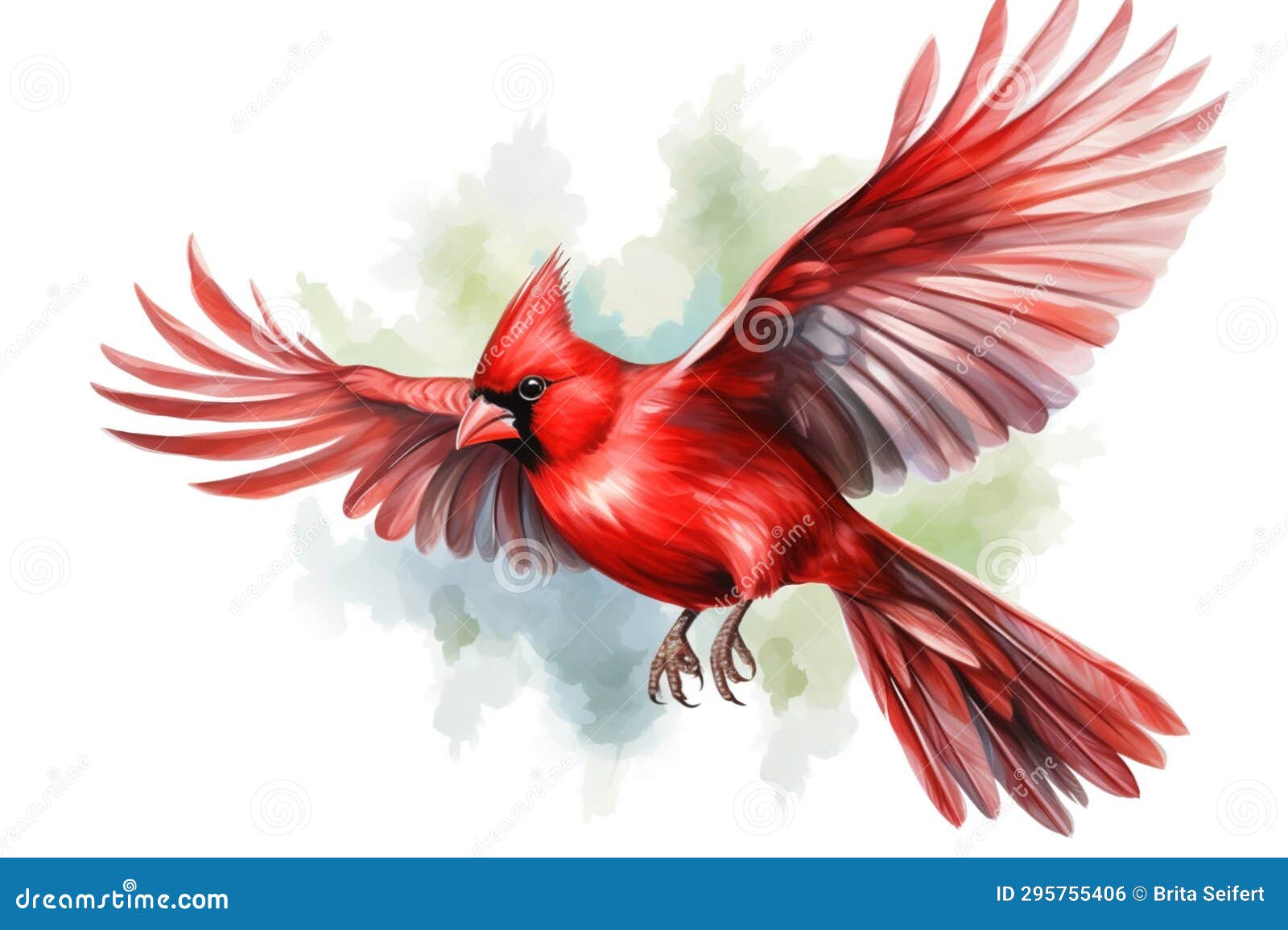Flying Cardinal Bird Female Animation Sprite Sheet Vector Illustration ...