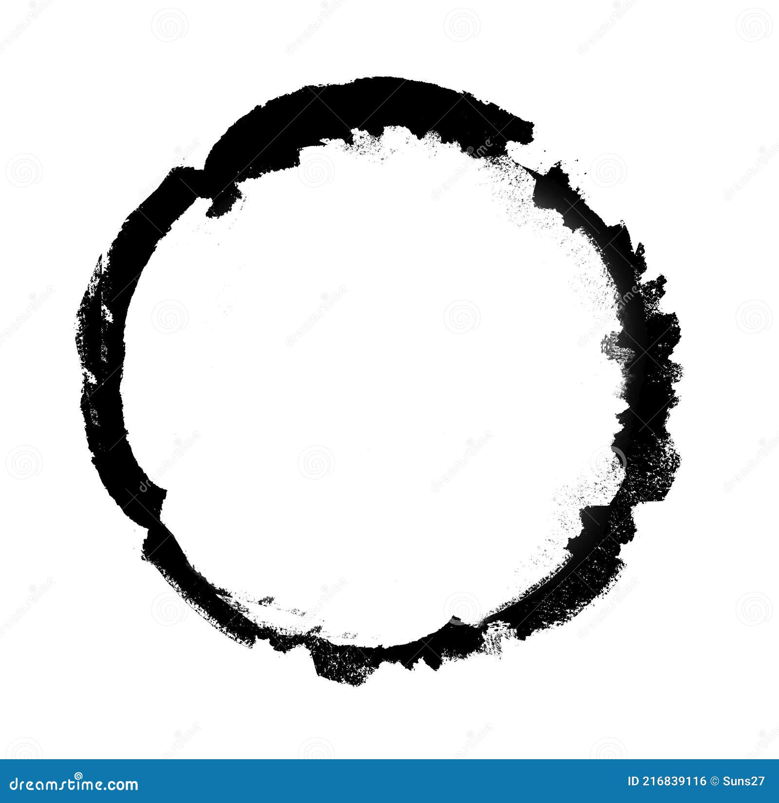Watercolor Black Circle on White Stock Illustration - Illustration of ...