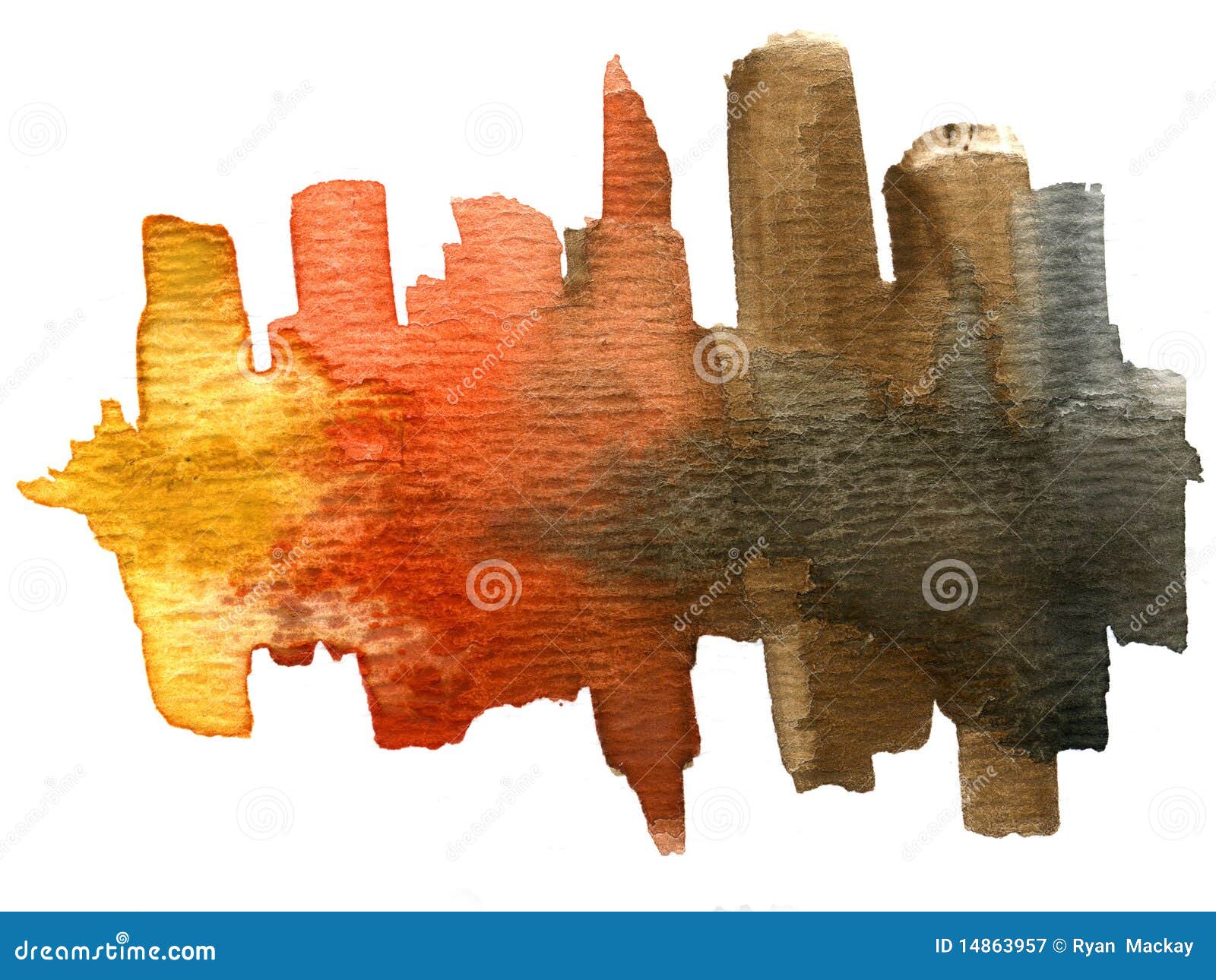 Watercolor blotch stock image. Image of brown, grunge - 14863957
