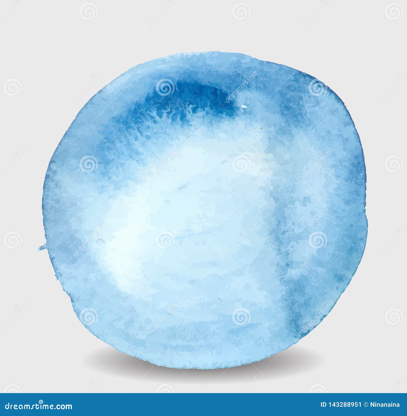 Watercolor Blue Circle, Vector Image Stock Vector - Illustration of ...