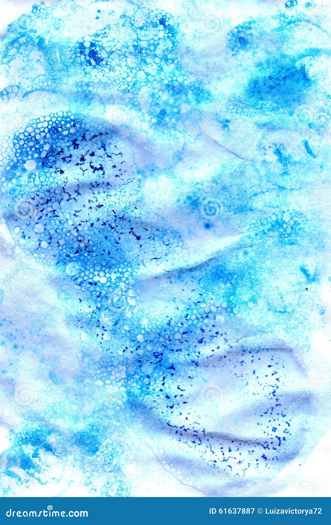 Watercolor Blue Gentle Background for Design Stock Illustration ...