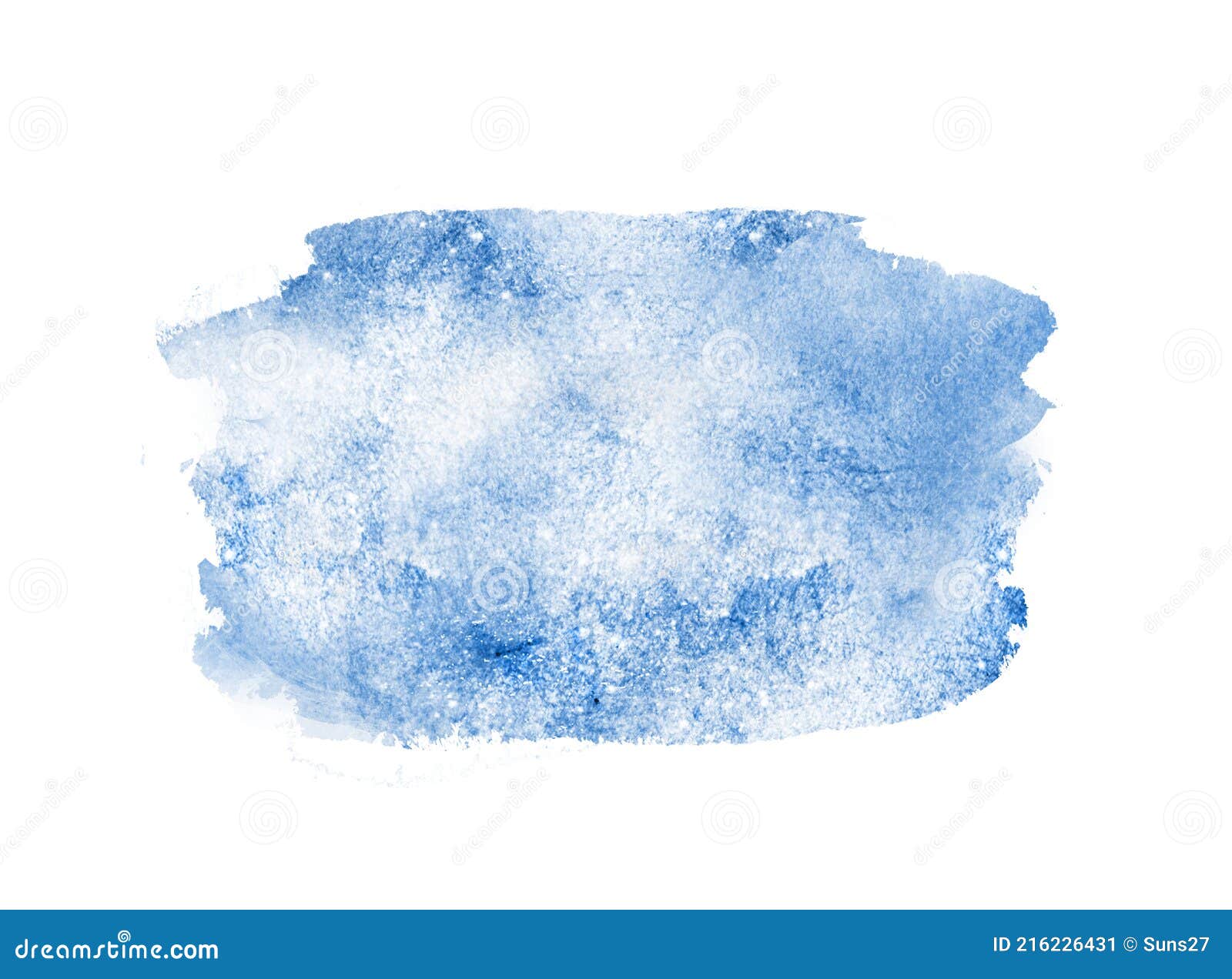 Watercolor Blue Rectangle on White Stock Illustration - Illustration of ...