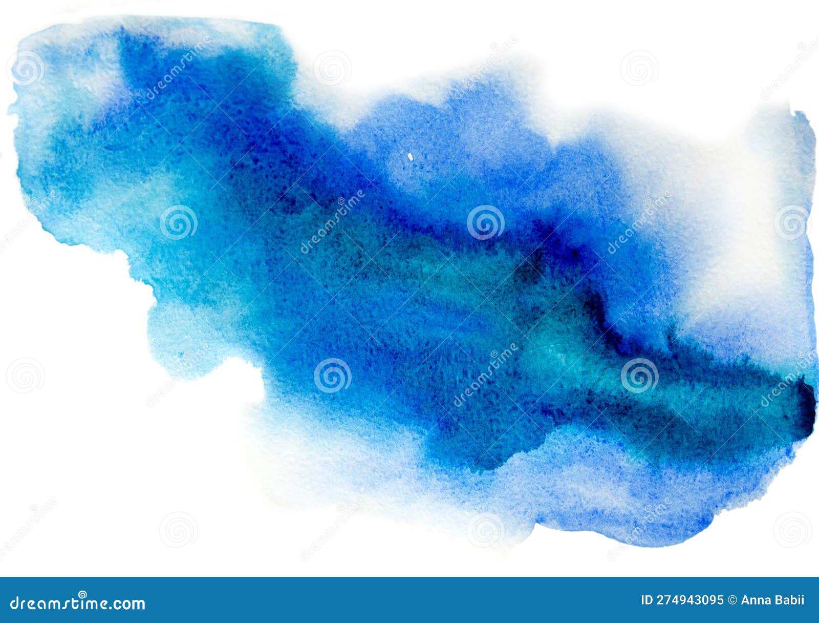 Watercolor Blue Splash Artwork Background Stock Image - Image of design ...