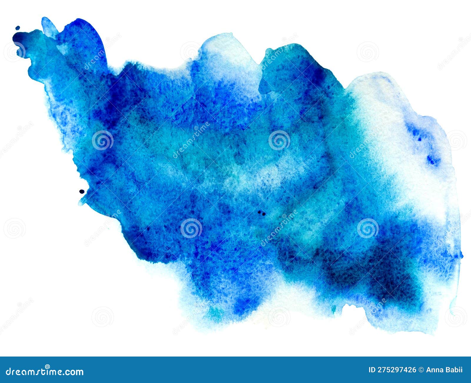 Watercolor Blue Splash Artwork Background Stock Photo - Image of grunge ...