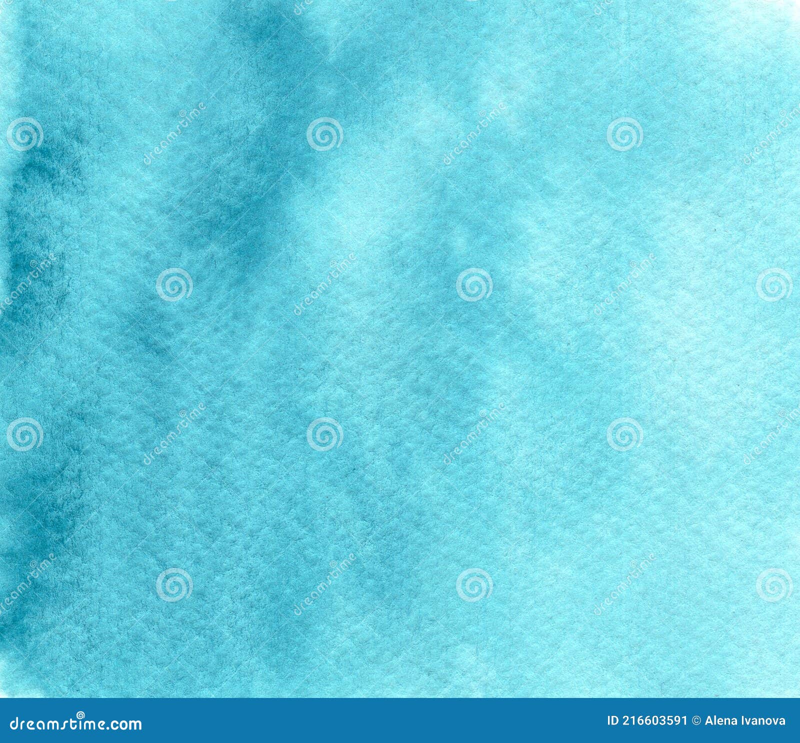 Watercolor Blue Textured Background. Turquoise Backdrop Stock ...