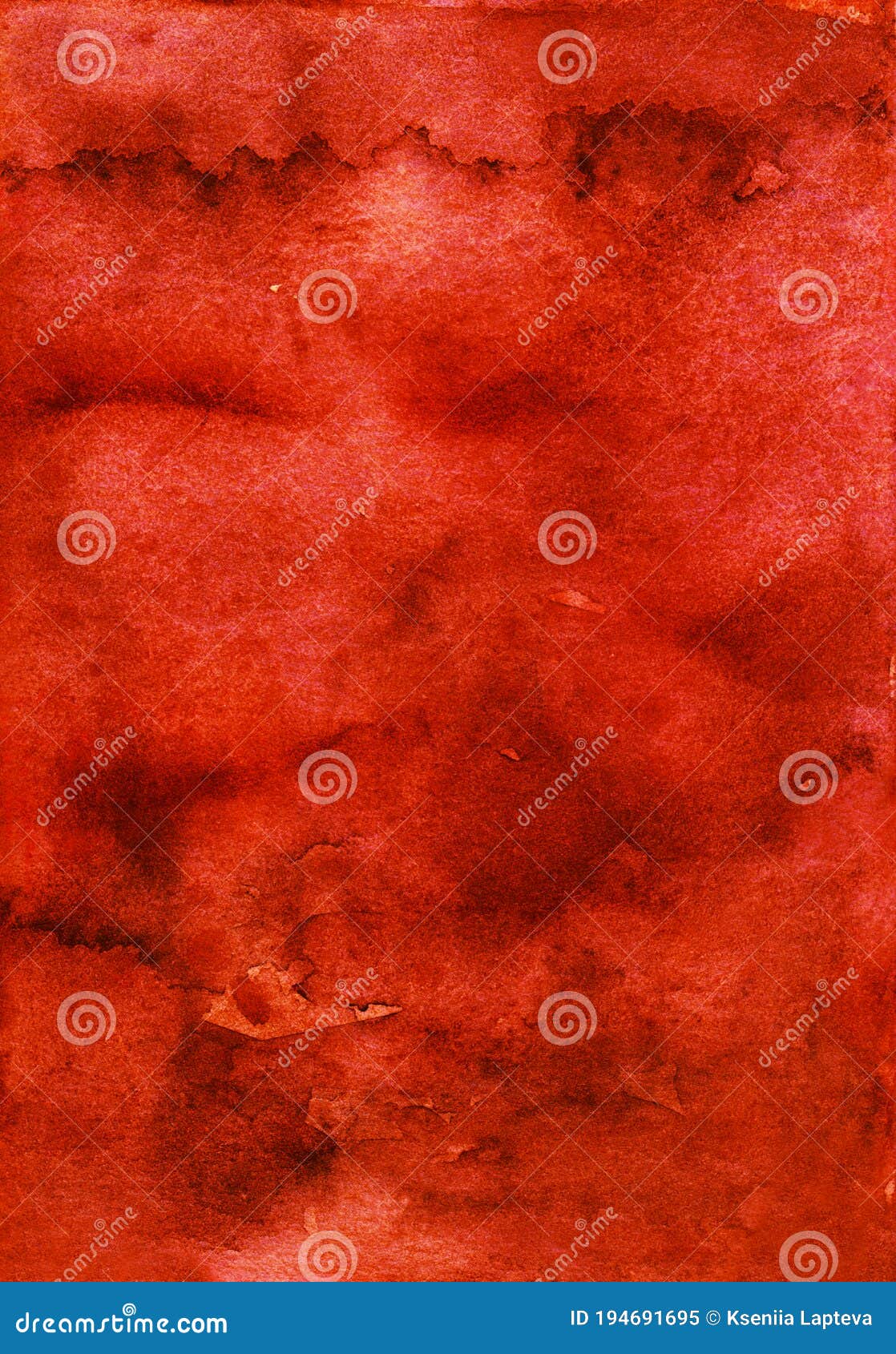 Watercolor Bright Rusty Red Background Texture. Deep Old Red Backdrop ...