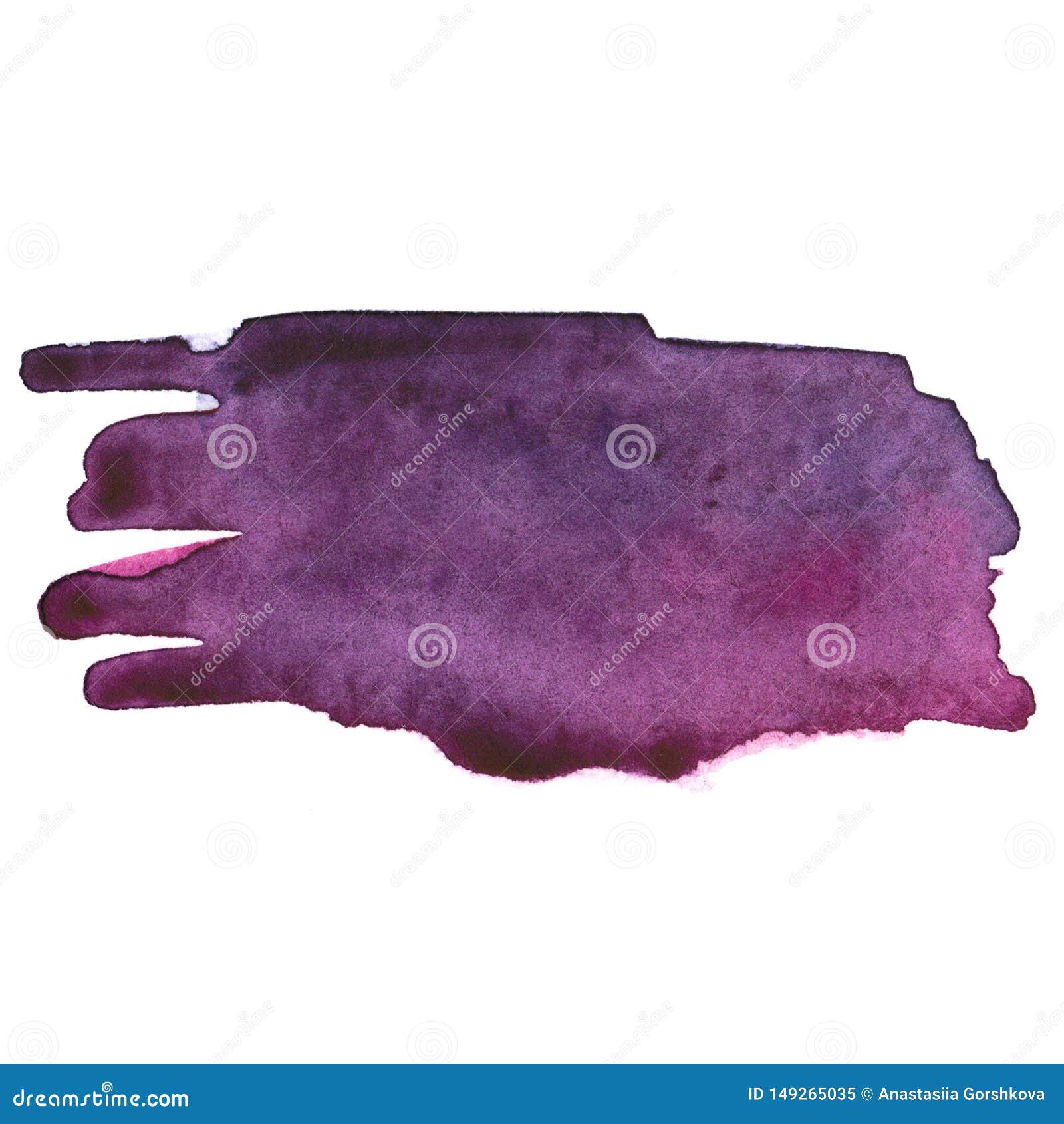 Watercolor Brush Stroke. Bright Color. Gradient. Stock Illustration ...
