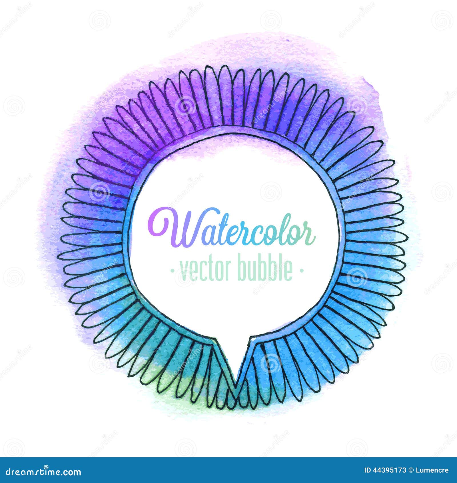 Watercolor bubble. stock vector. Illustration of artistic - 44395173