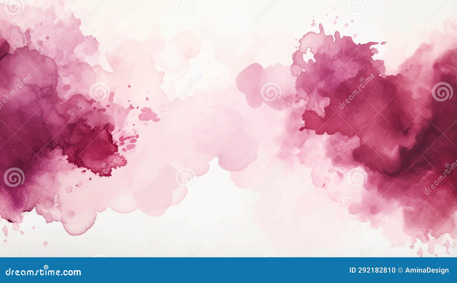 Watercolor Burgundy Abstract Background. Watercolour Maroon Splash ...