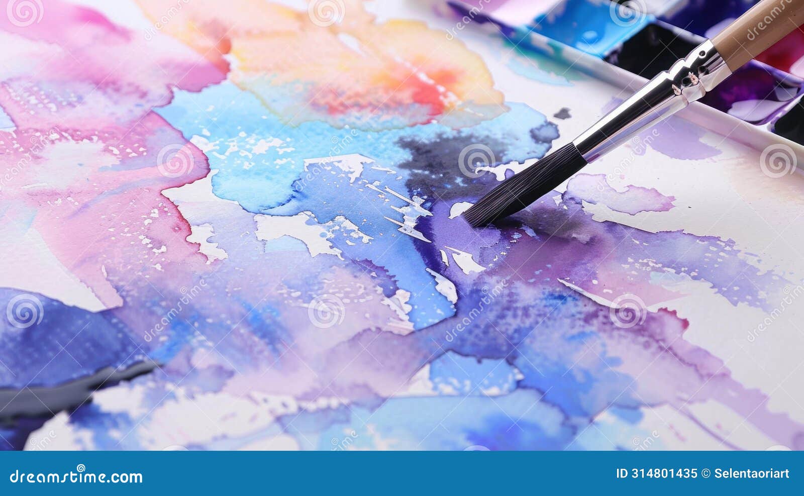 Watercolor Calligraphy Sets for Artistic Letters Stock Illustration ...