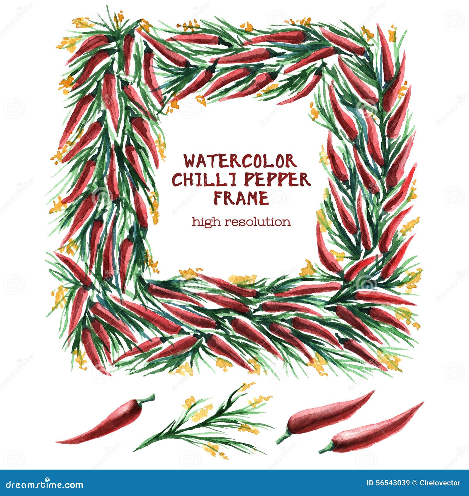 Red Chilli Frame Stock Photo | CartoonDealer.com #9011862