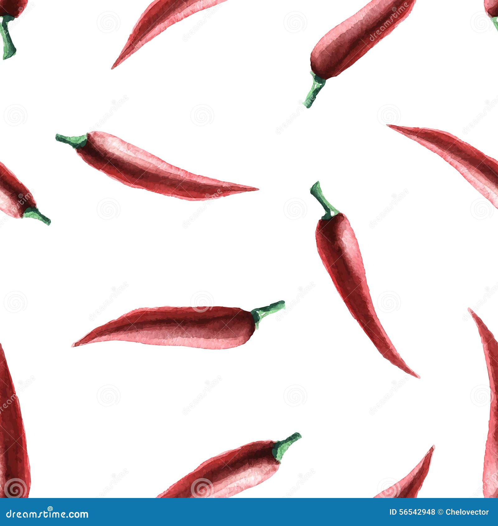 Background Chilli Flowers Pattern