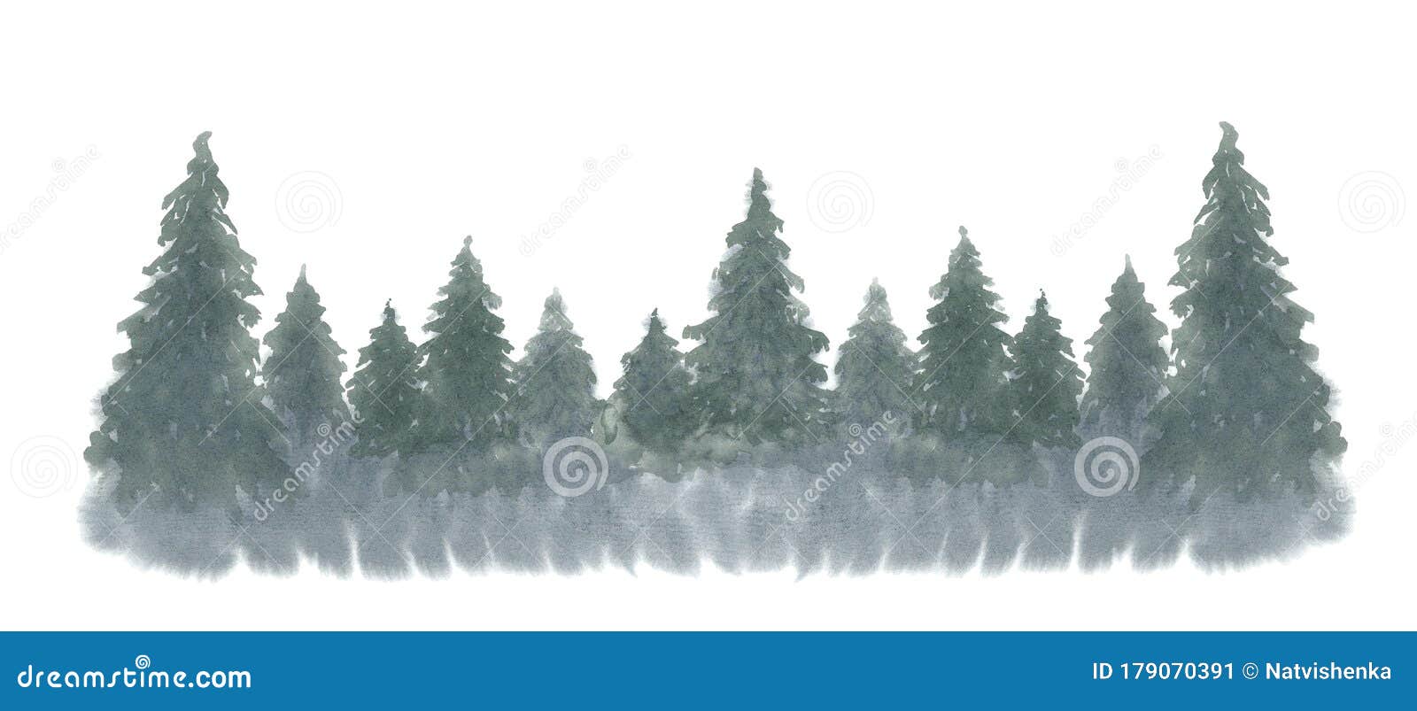 Watercolor Christmas Trees. Abstract Background for Design Stock ...