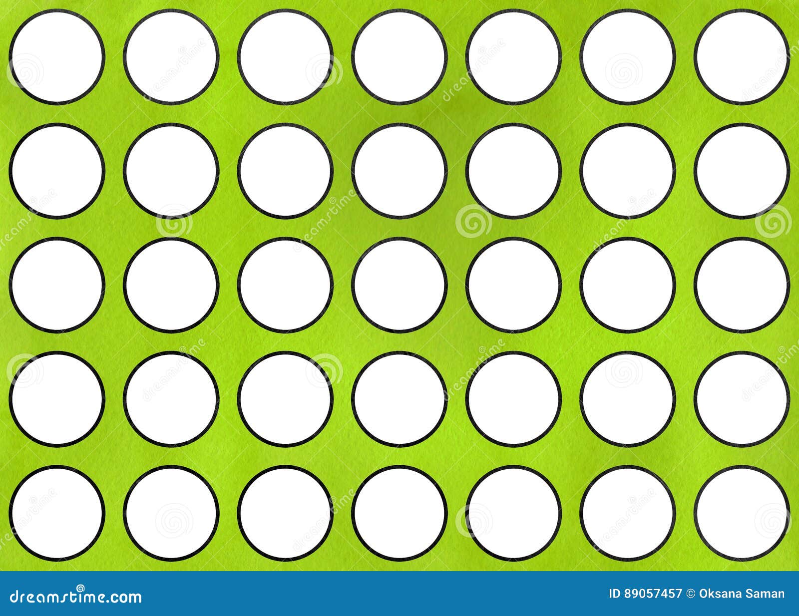 Watercolor Circles Pattern in Lime Green Color. Stock Illustration ...