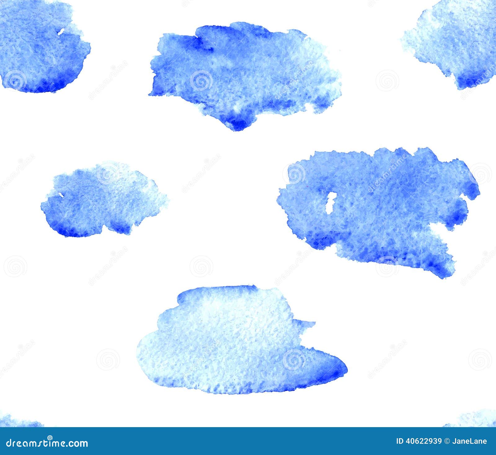 Watercolor cloud pattern stock illustration. Illustration of pattern ...
