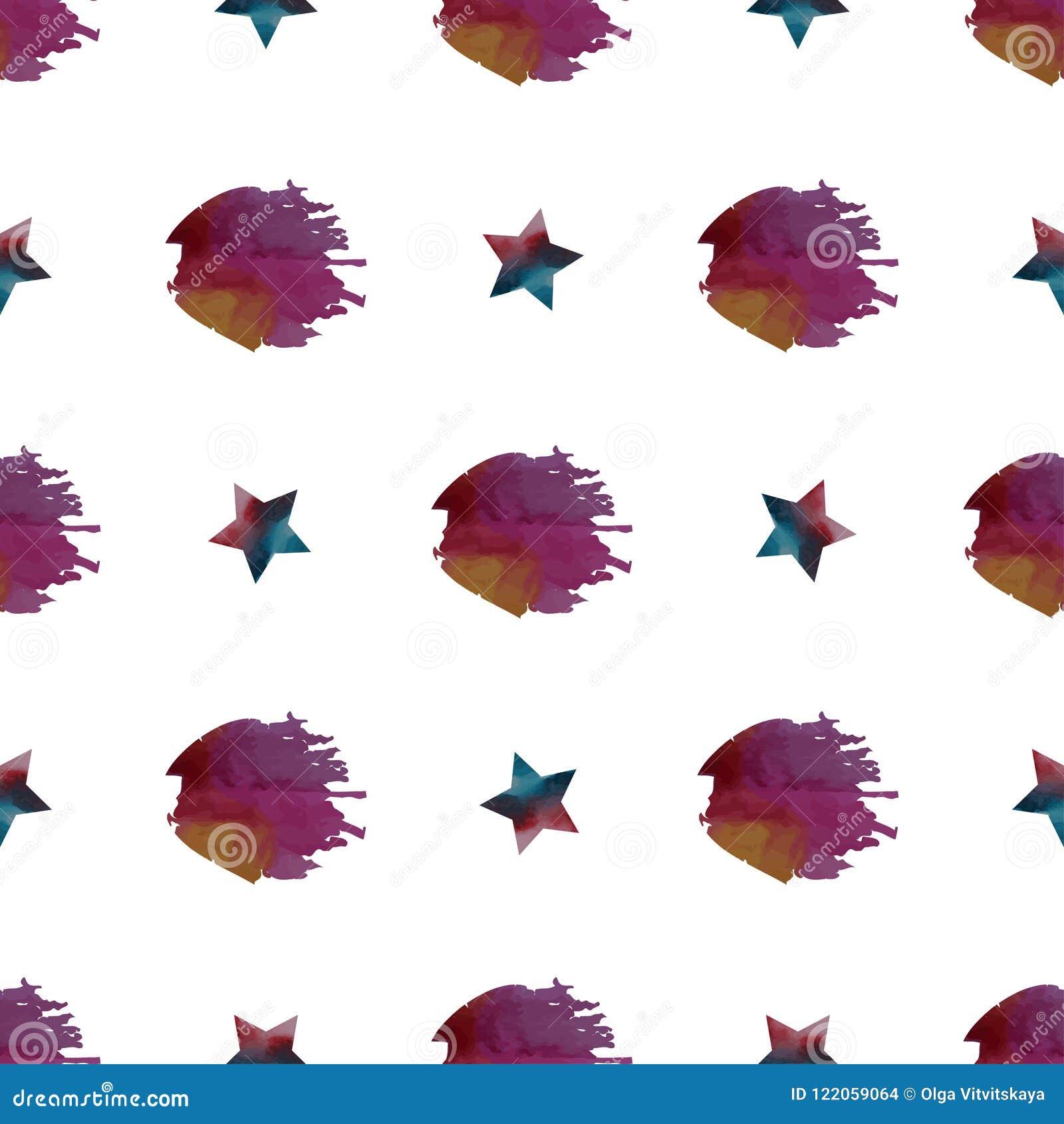 Watercolor Drops Vector Seamless Pattern Colorful Stock Vector ...