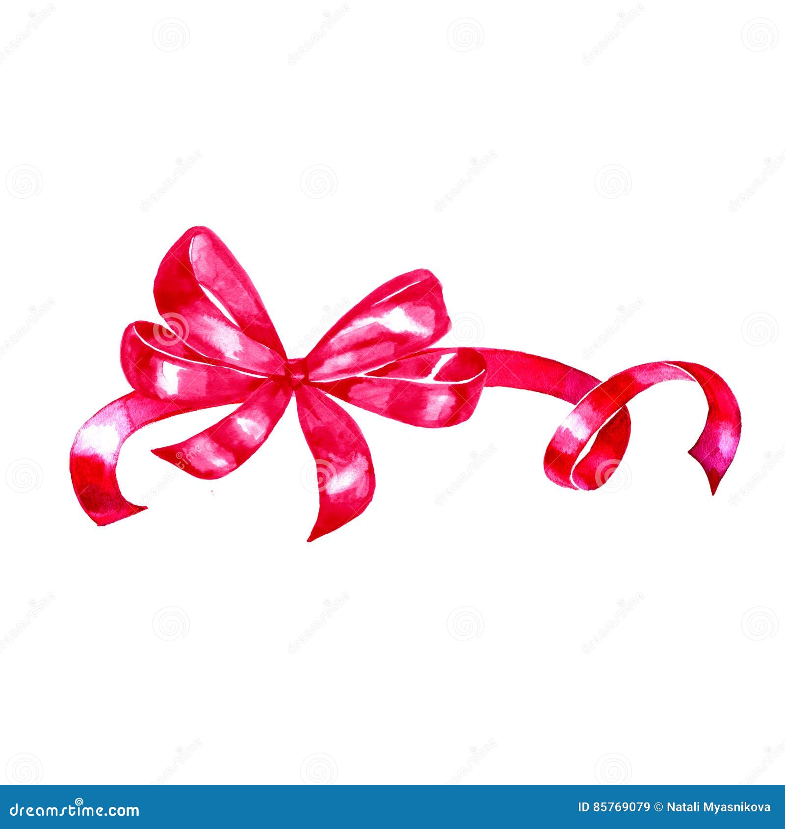 Watercolor Colorful Red Pink Isolated Decorative Bows of Ribbon Stock ... Watercolor Colorful Red Pink Isolated Decorative Bows of Ribbon Stock ...