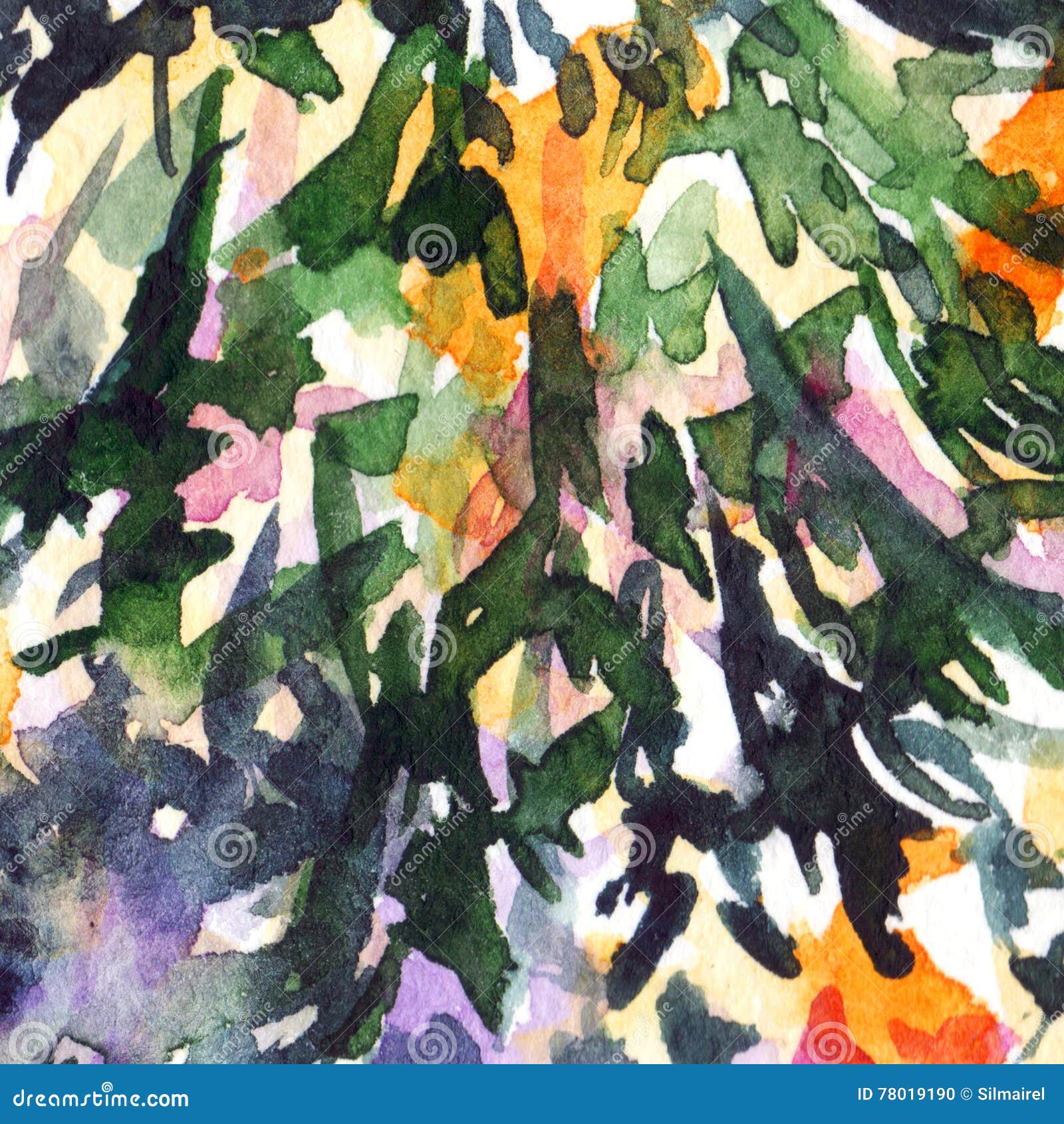 Watercolor Colorful Stroke Abstract Pattern Texture Background Stock ...