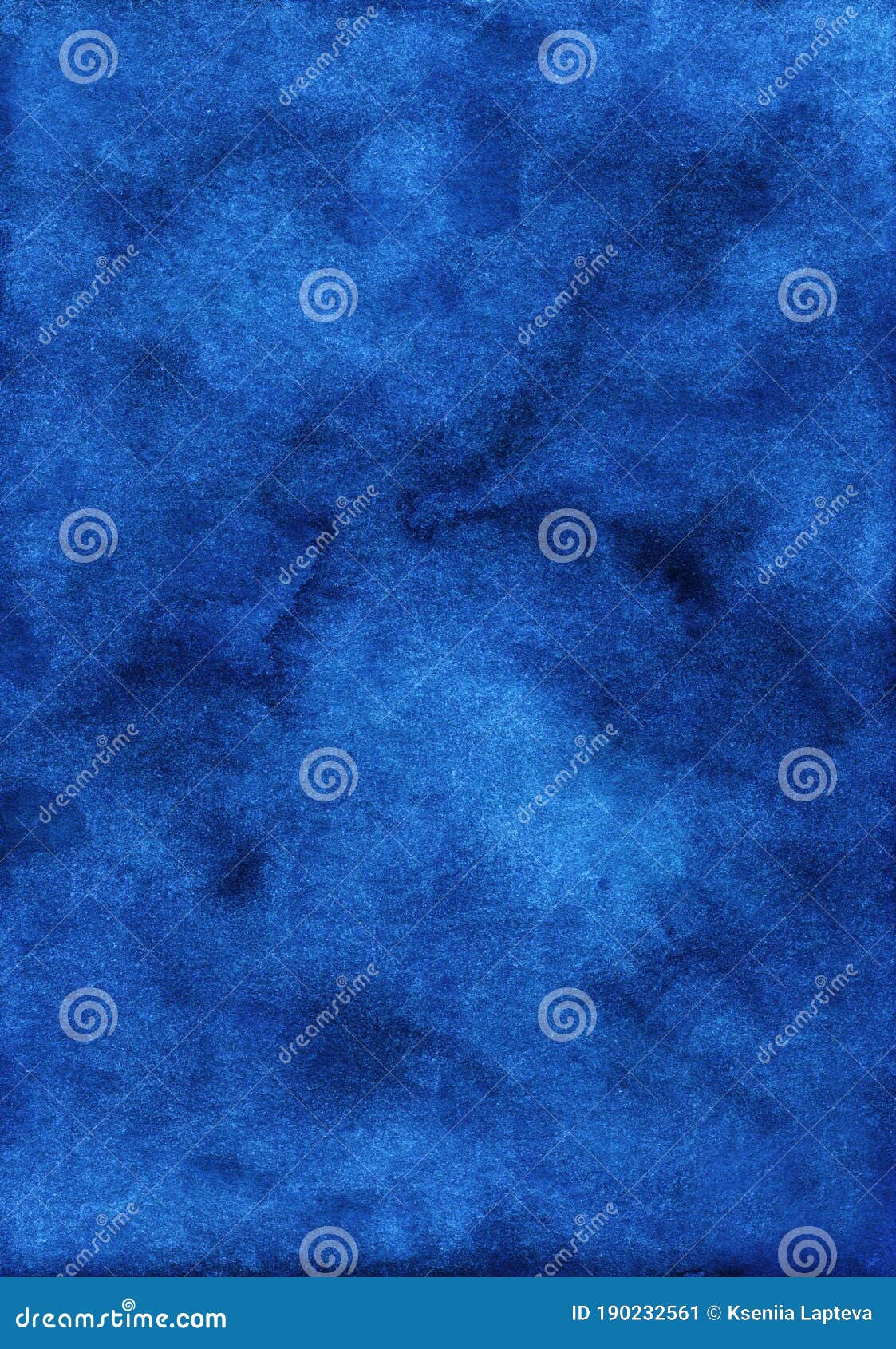 Watercolor Deep Blue Background Texture Hand Painted. Aquarelle Indigo ...