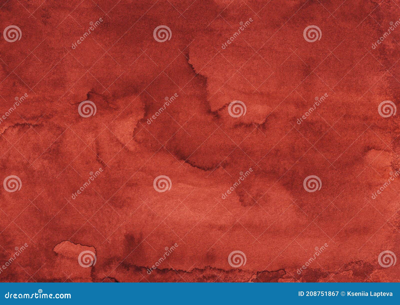Watercolor Deep Scarlet Texture Background Hand Painted. Liquid Red ...