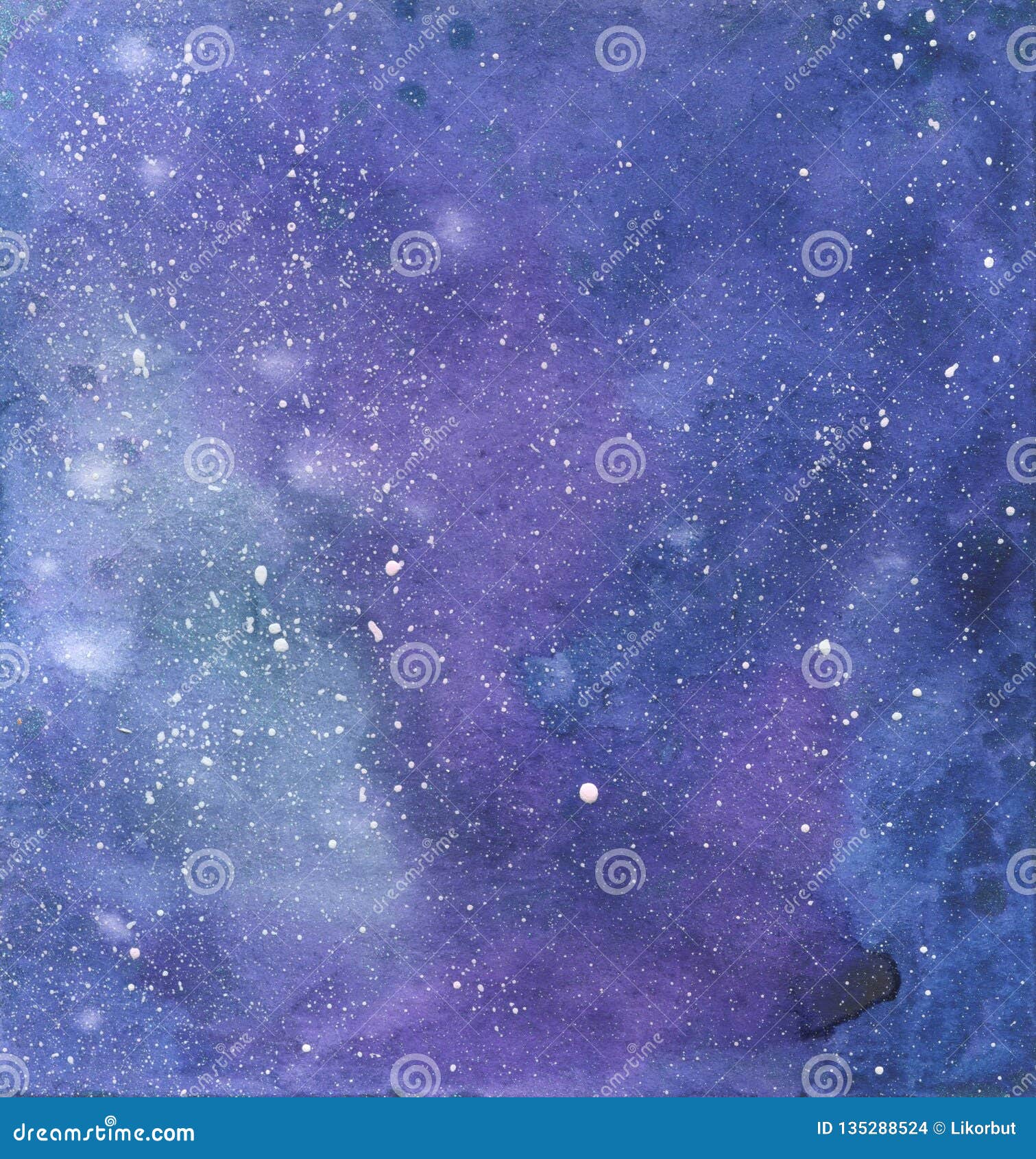 Watercolor Deep Sky Background Stock Photo - Image of splash, textured ...