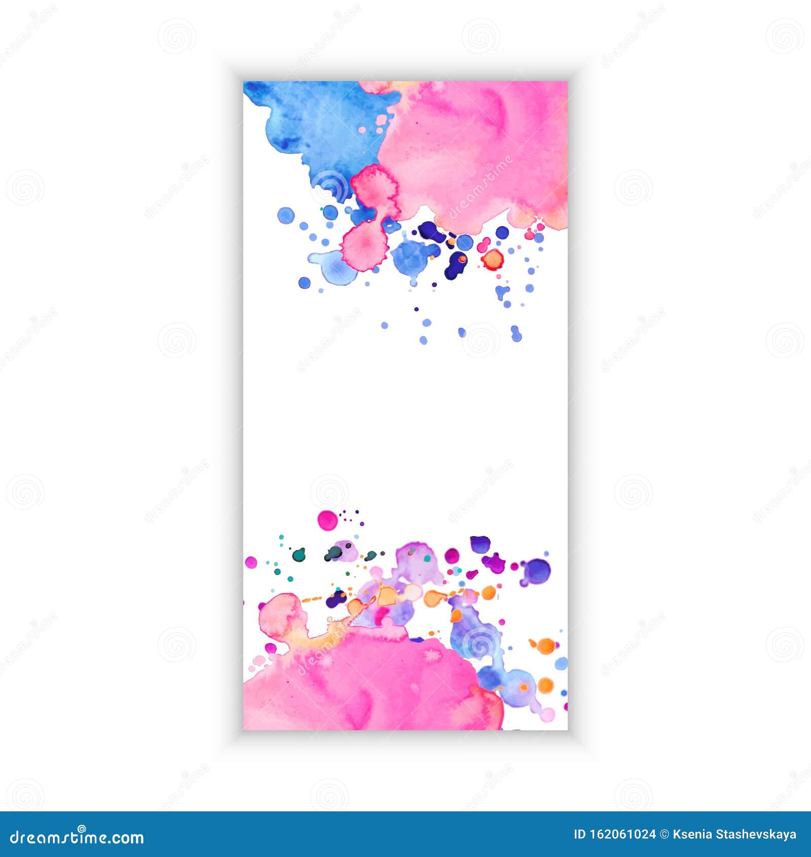 Watercolor Design Banner. Promotion Web Template Stock Illustration ...