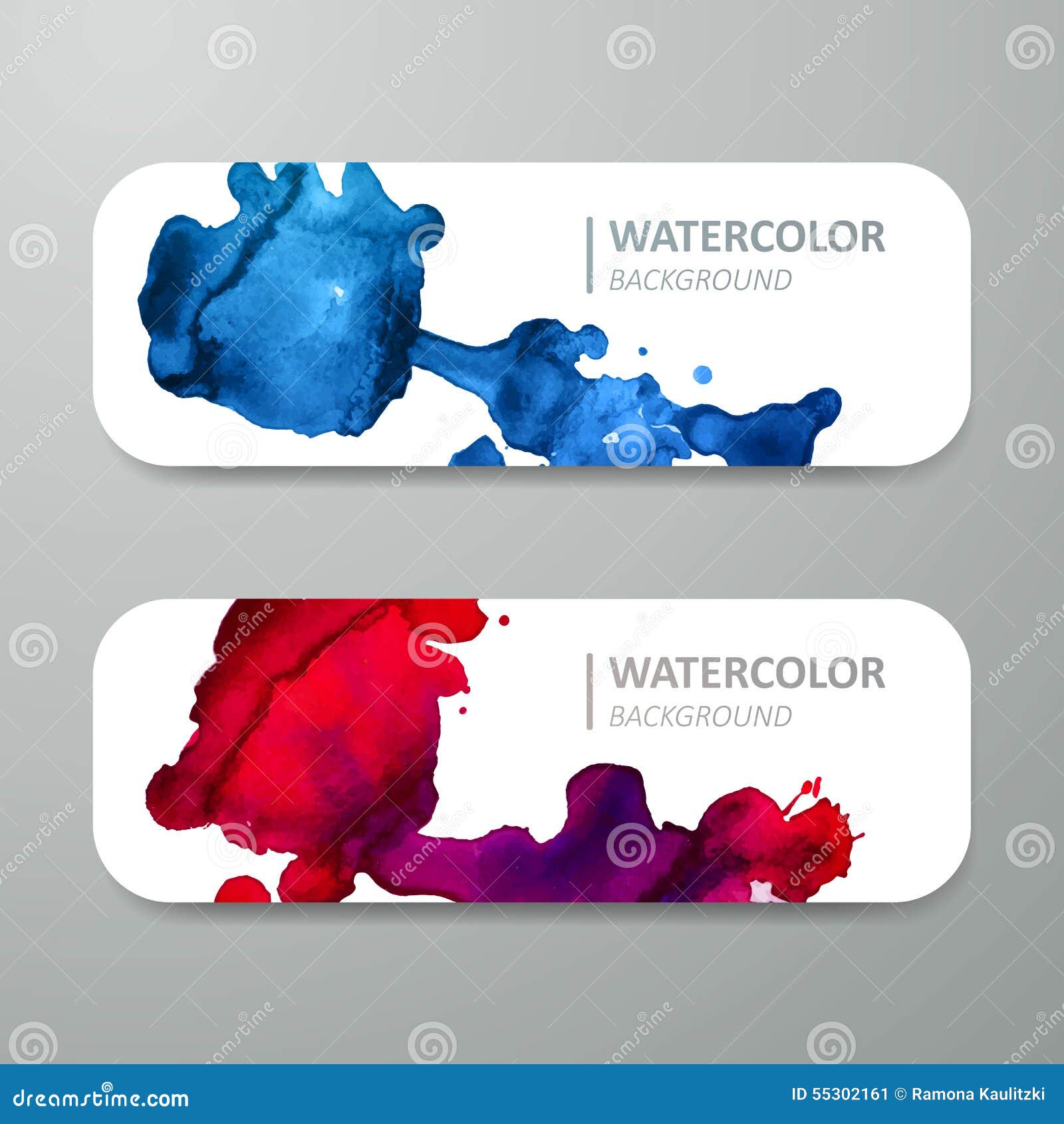 Watercolor Design Banners stock illustration. Illustration of creative ...