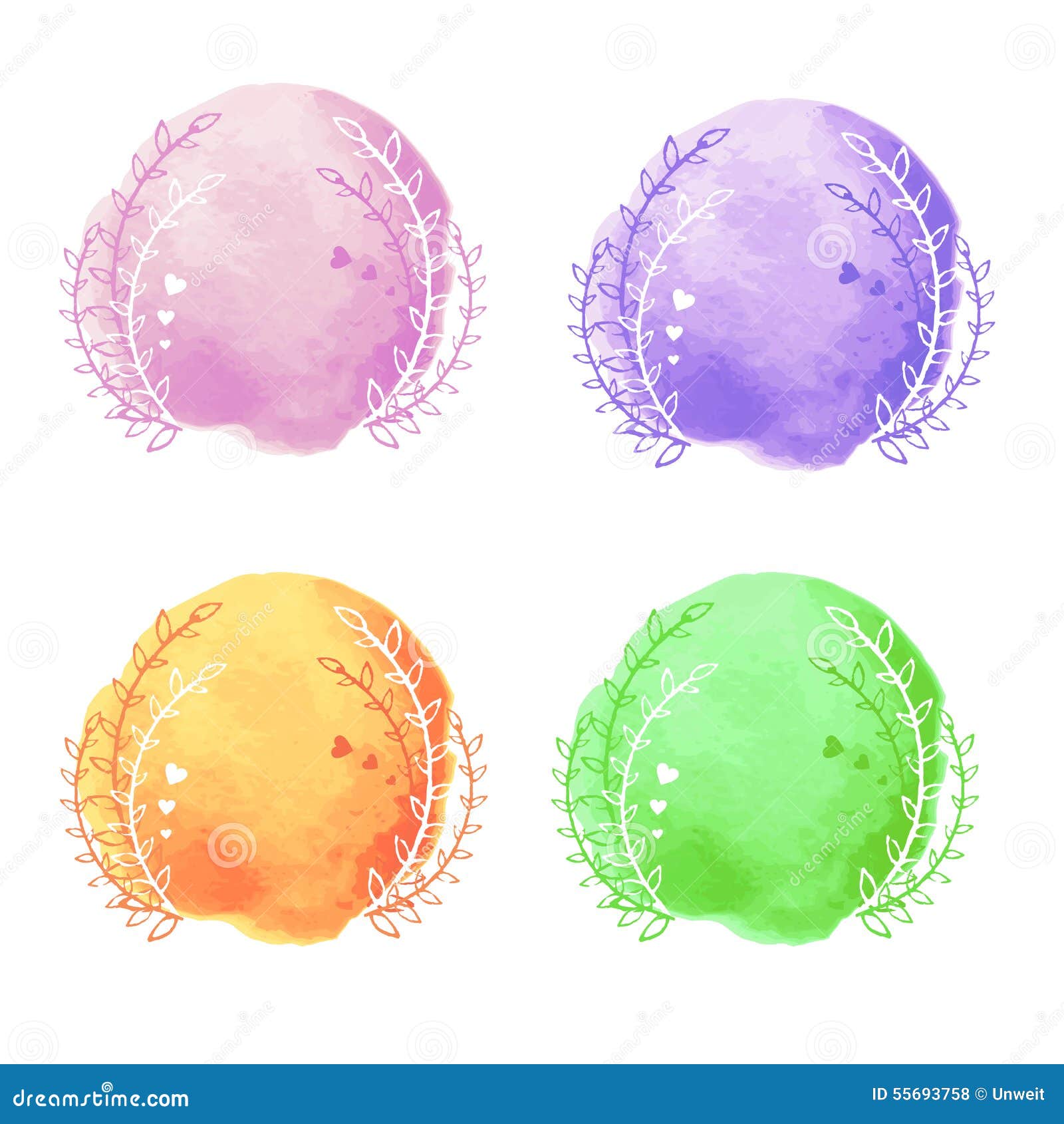 Watercolor Design Elements stock vector. Illustration of vector - 55693758