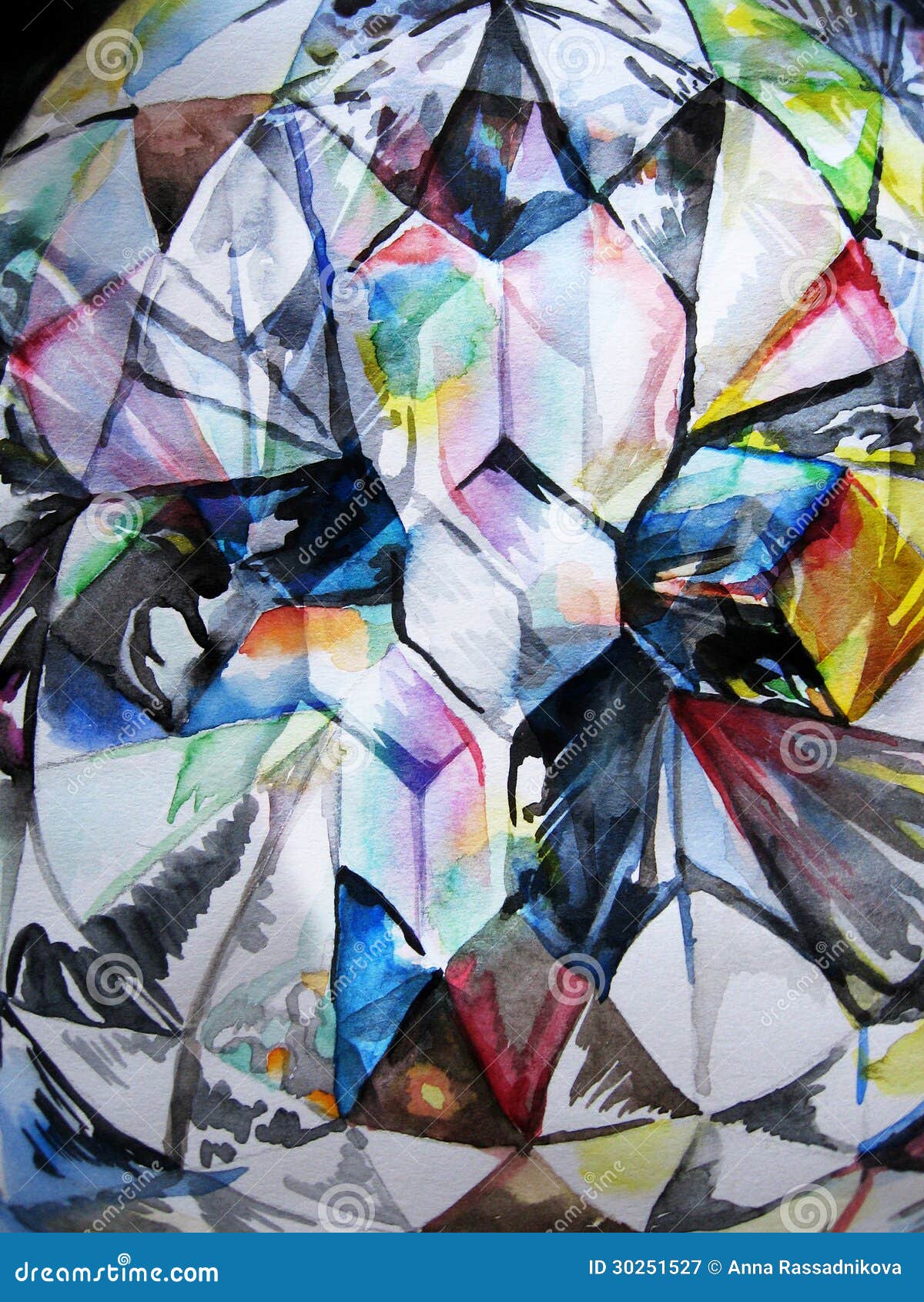 Watercolor diamond texture stock illustration. Illustration of soul ...