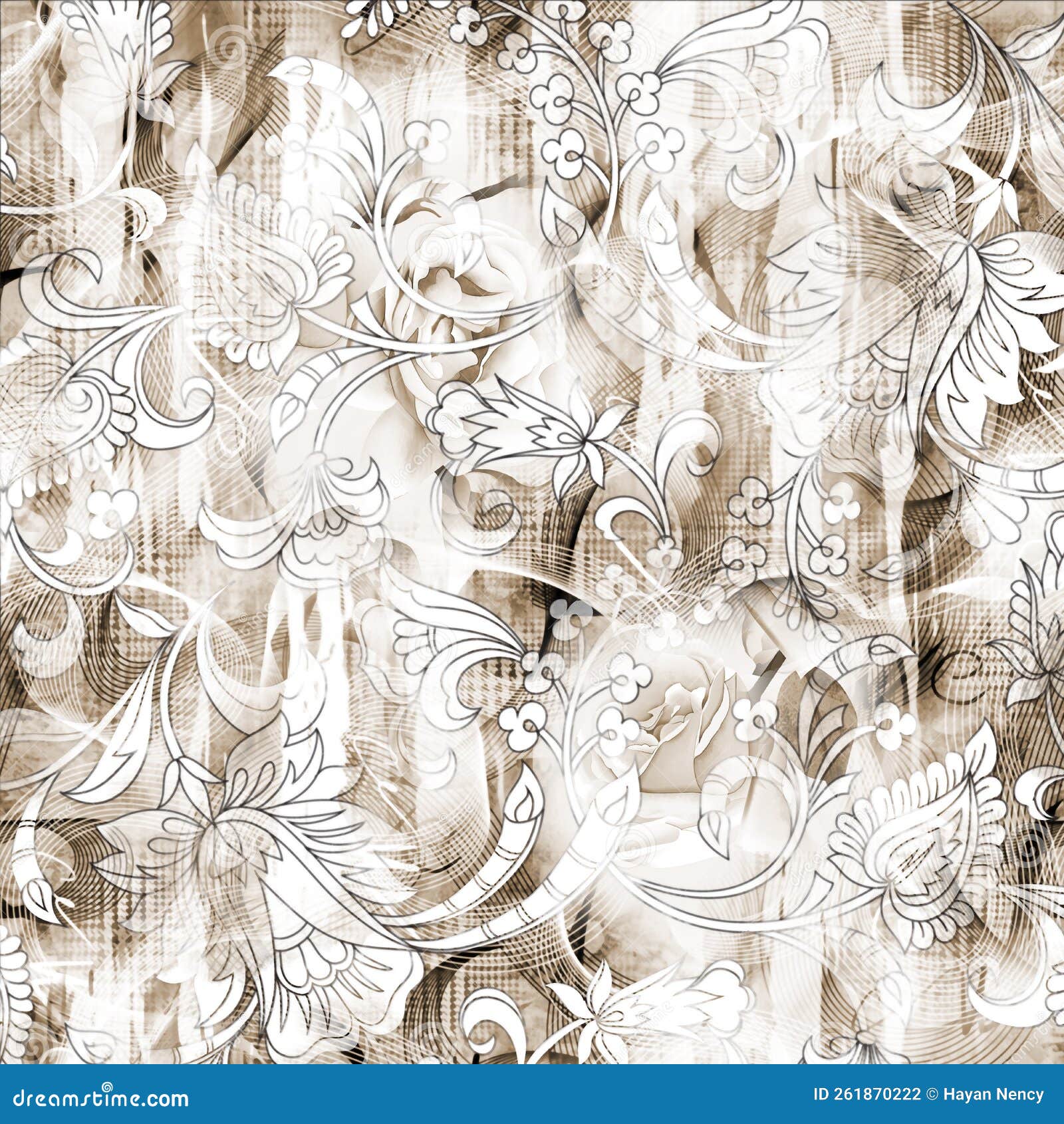 Watercolor Digital Background Seamless Pattern Stock Illustration ...