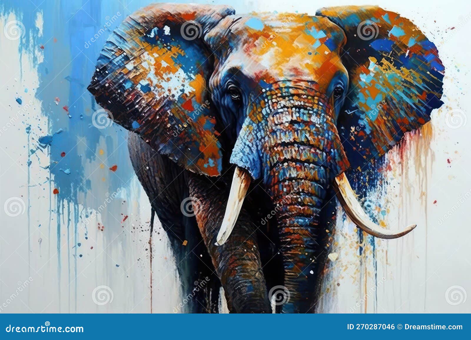 Watercolor Drawing Of An Elephant. Created With Generative AI ...