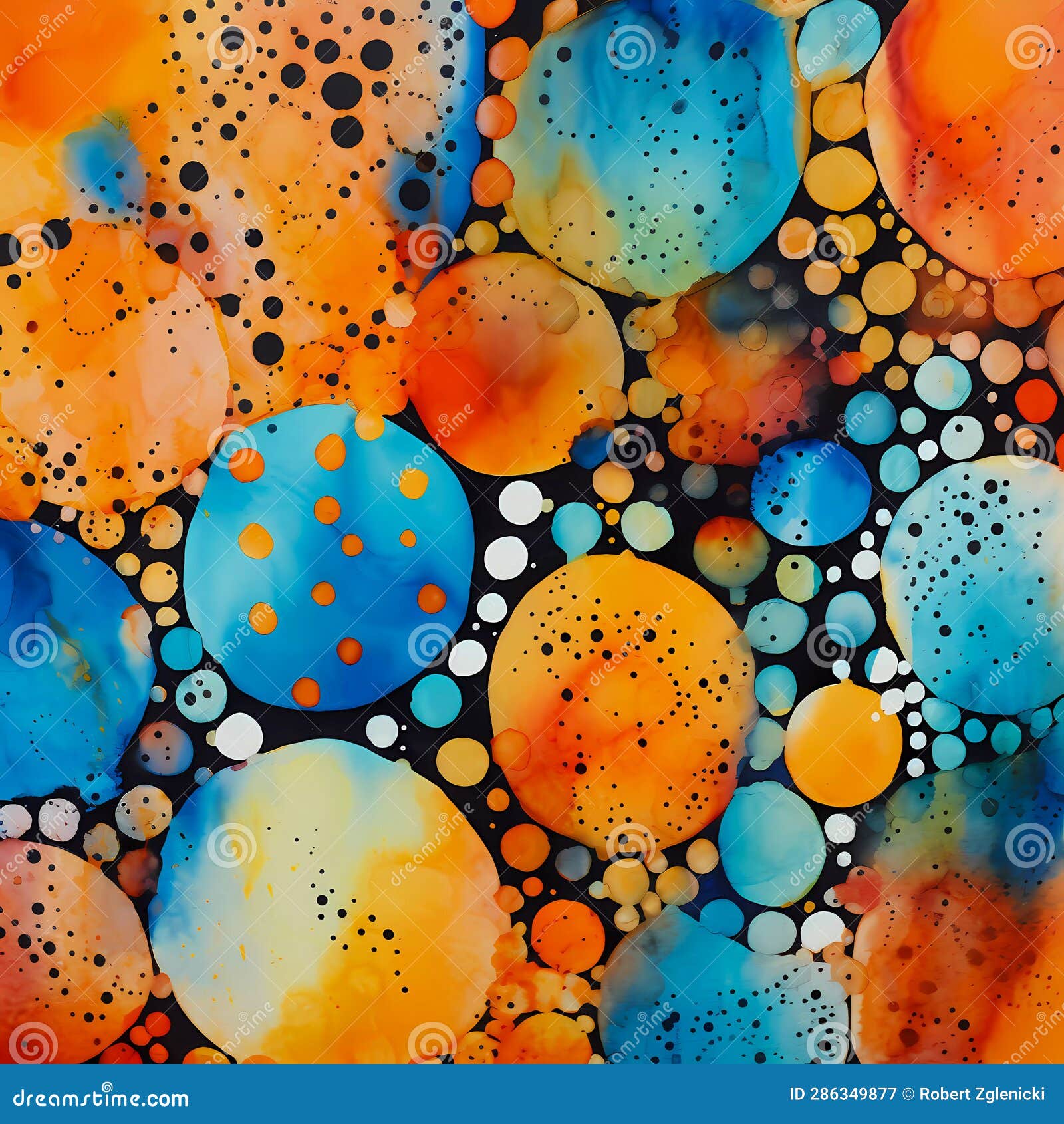 Watercolor Dreams: Abstract Flowing Background, Generative AI Stock ...