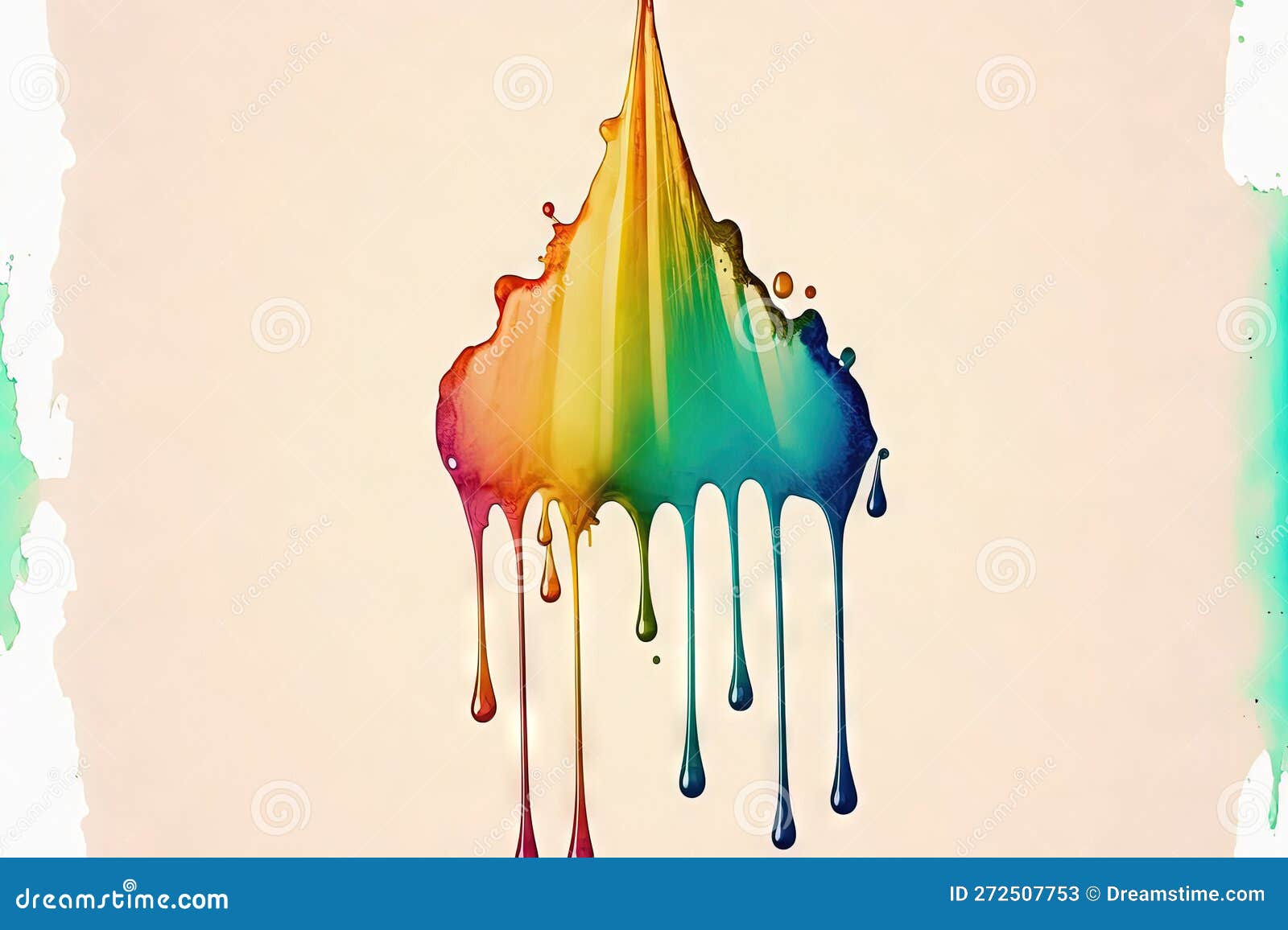 Watercolor drip on white stock illustration. Illustration of drop ...
